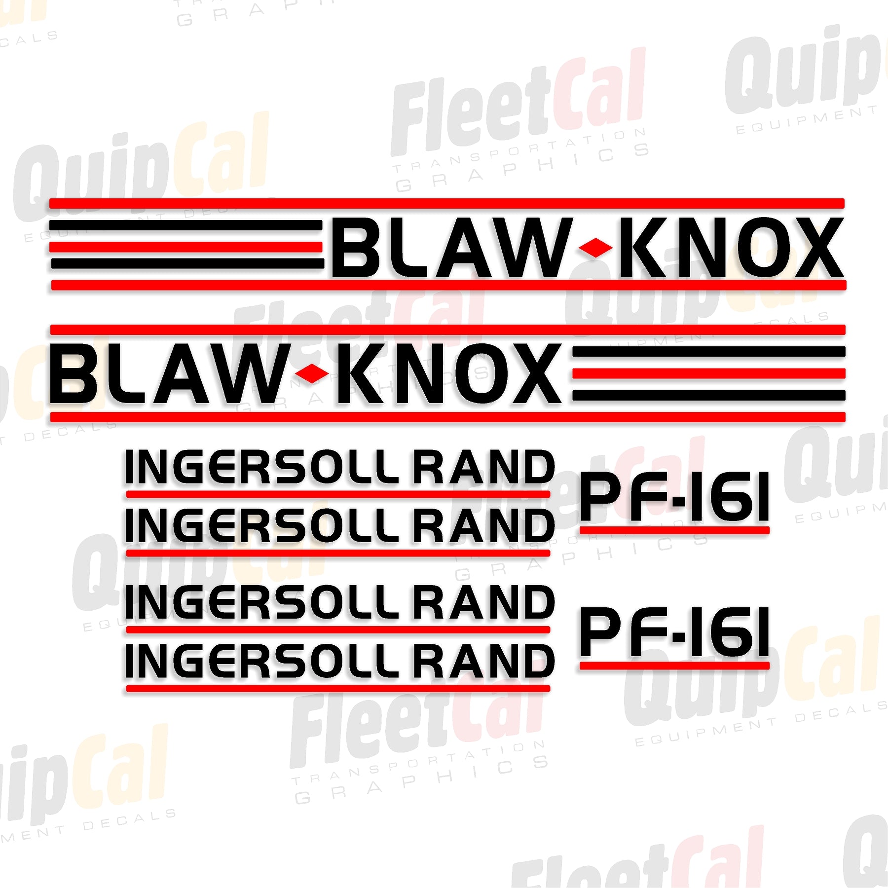 Blaw-Knox PF-161 1998 Model Marking Decal Set – Truck and Equipment Decals