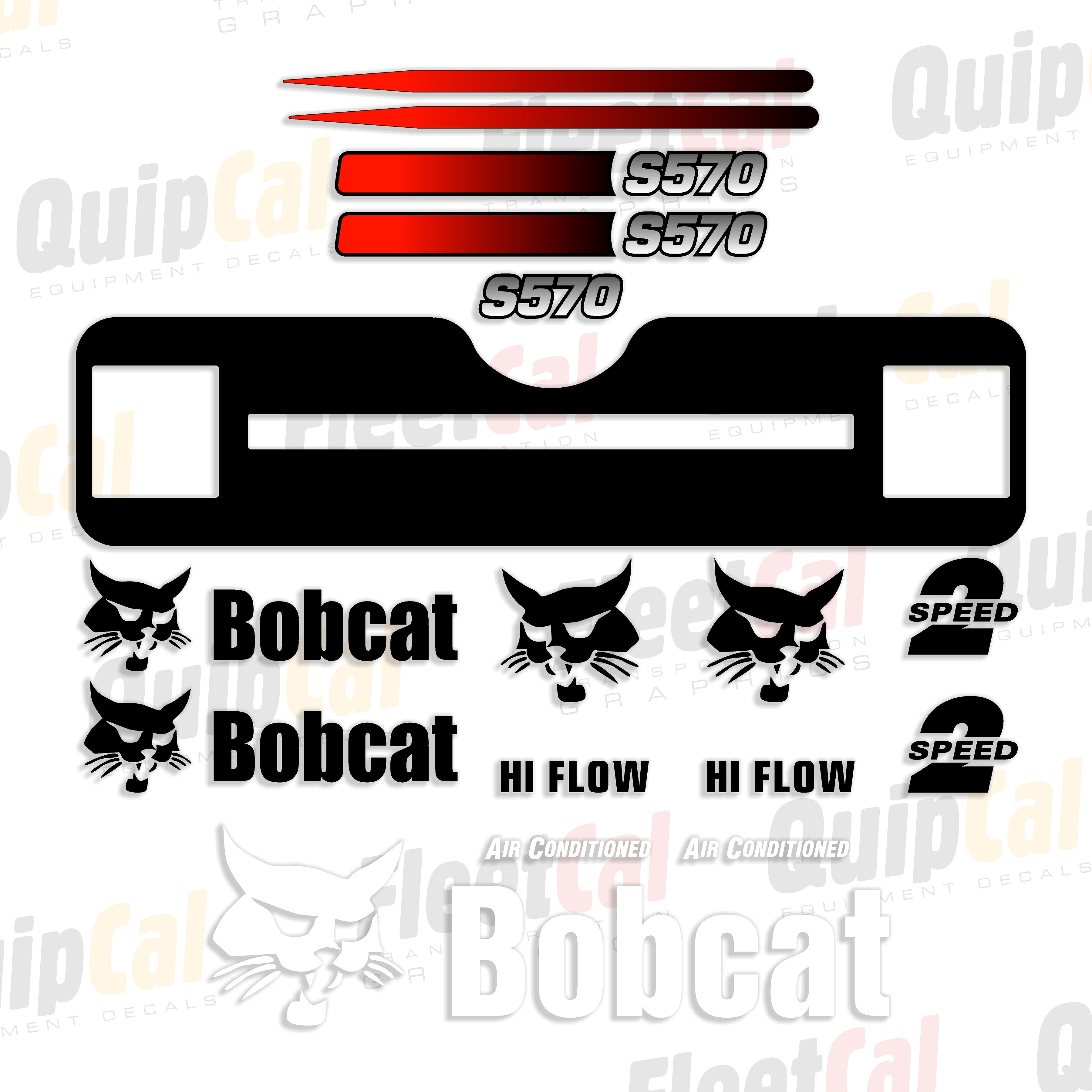 Bobcat S570 Skid Loader 2013 Thru 2016 Model Decal Set – Truck and ...