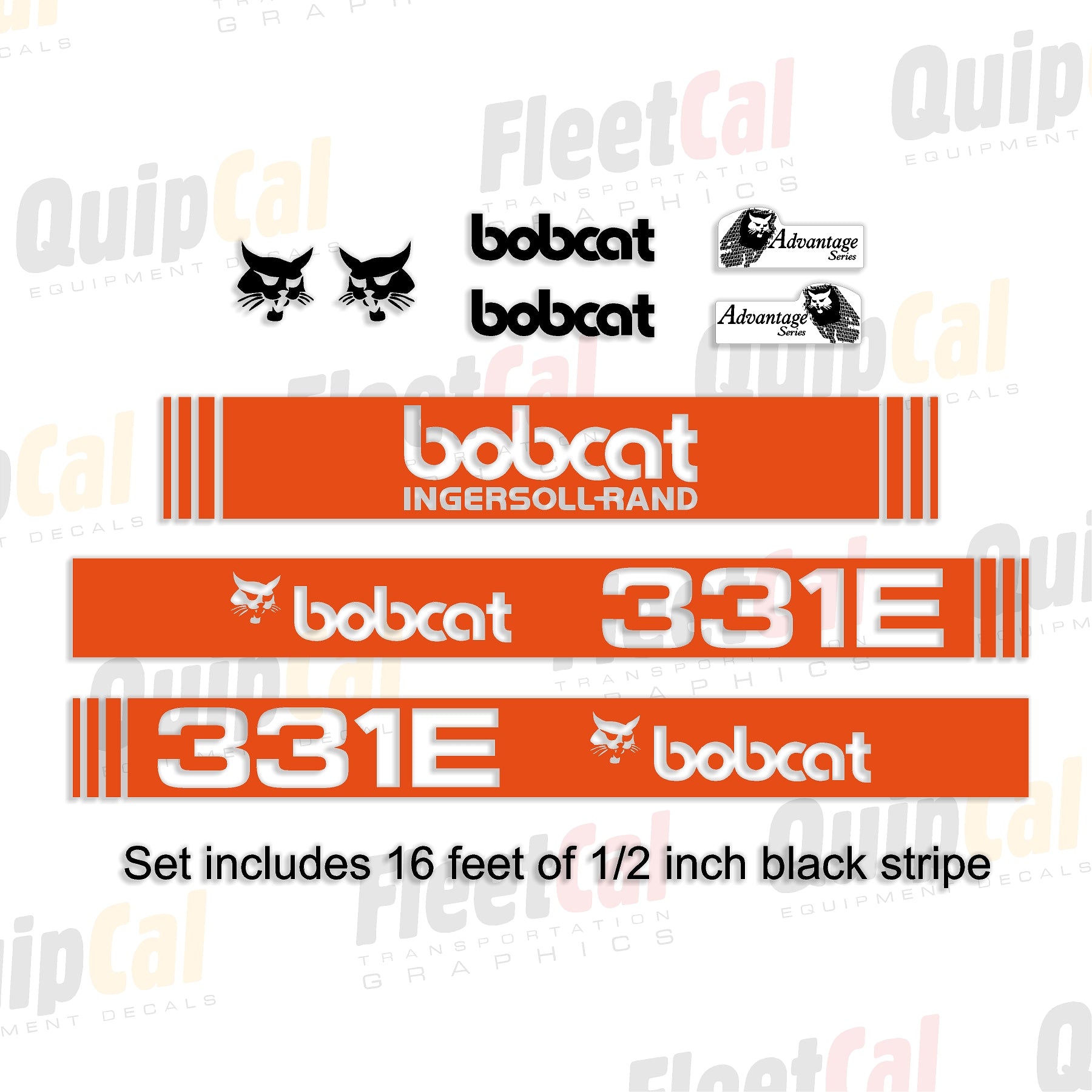 Bobcat 331E Excavator Marking Decal Set - Late 90s Version – Truck and ...