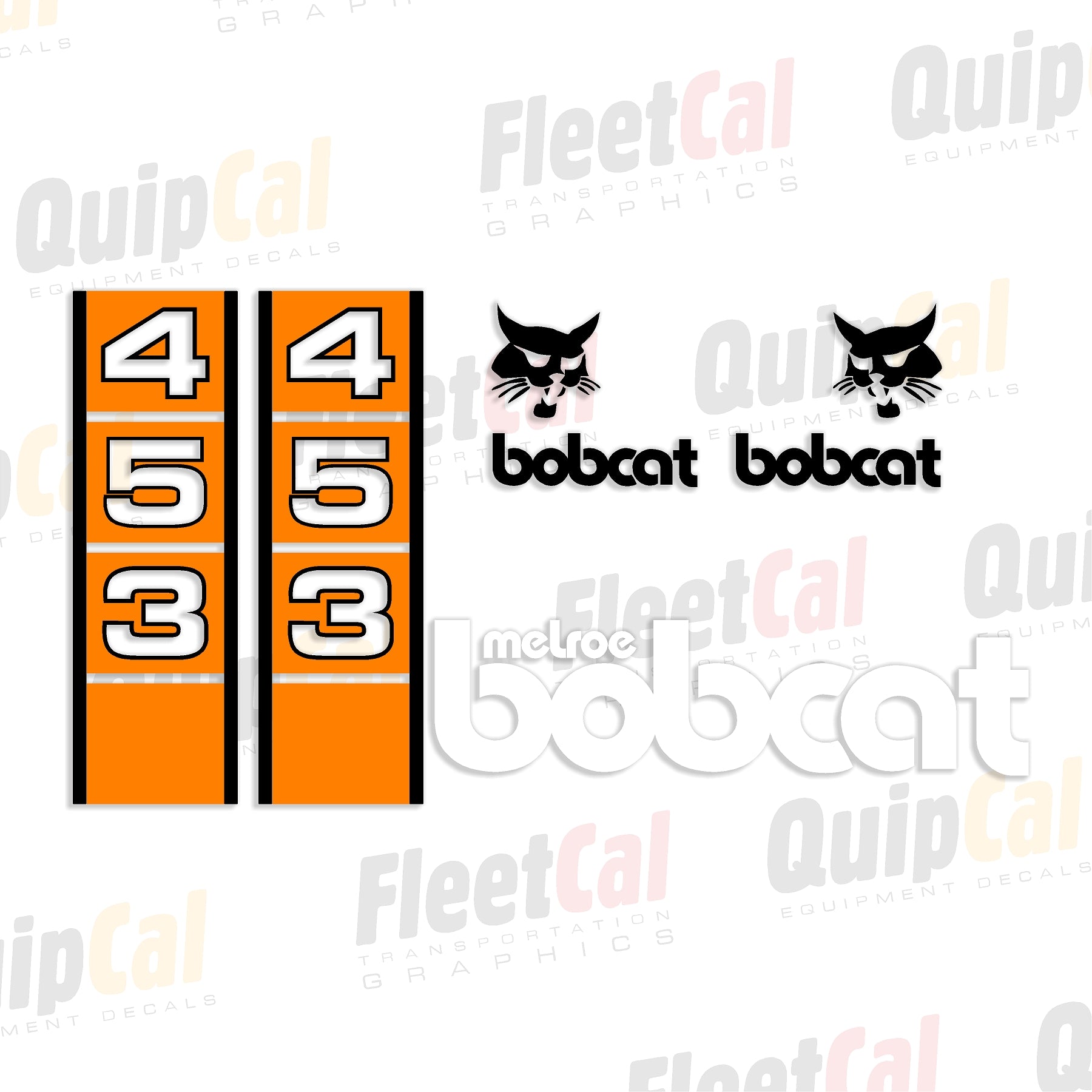 Bobcat 453 C Series Skid Loader Marking Decal Set – Truck and Equipment ...