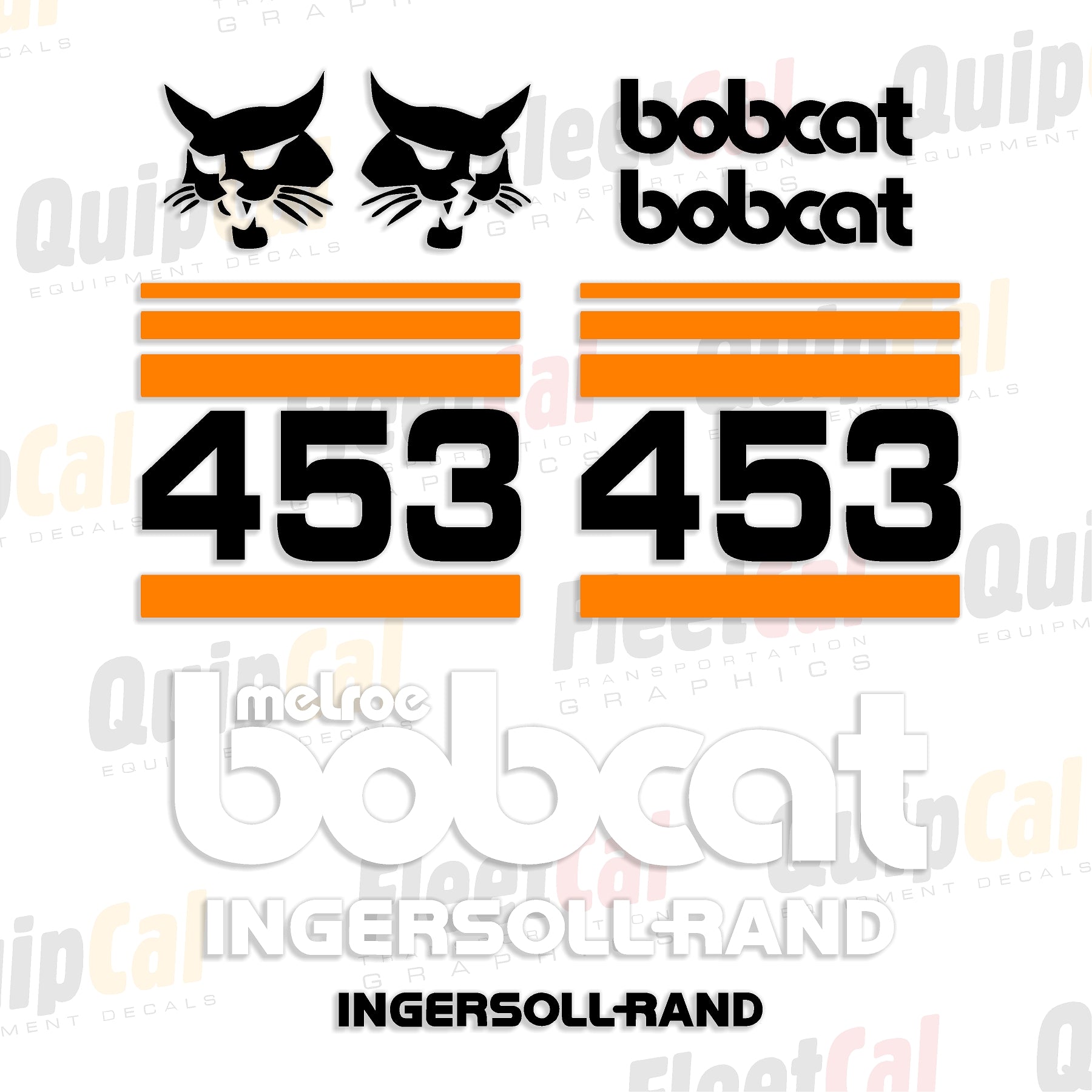 Bobcat 453 F Series Skid Loader Marking Decal Set – Truck and Equipment ...