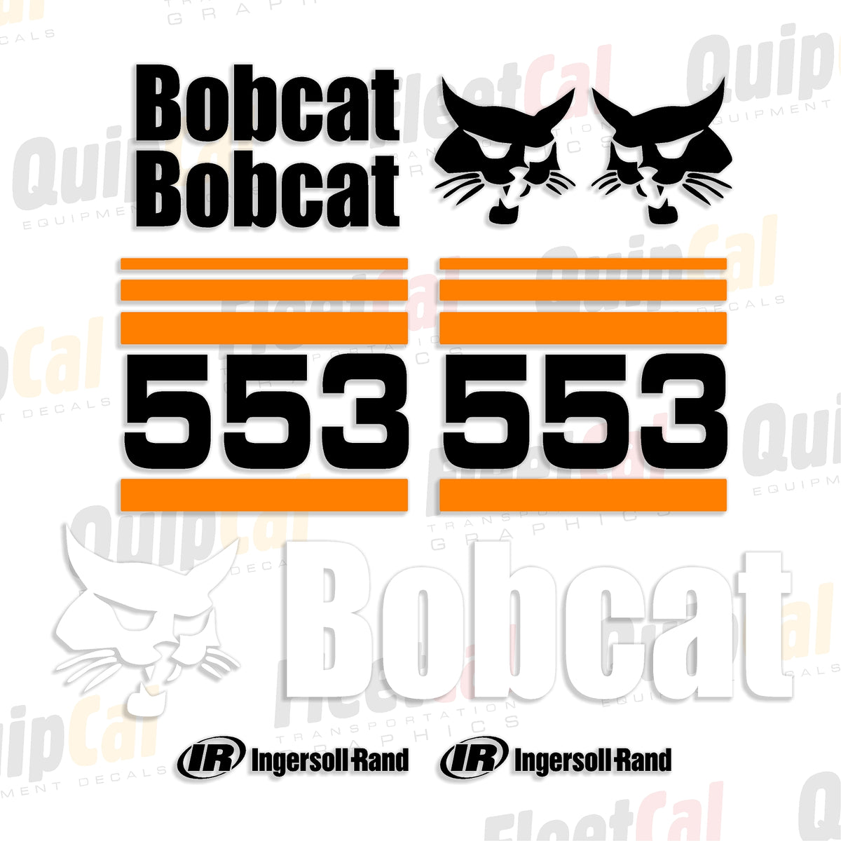 Bobcat 553 Skid Loader Marking Decal Set 2004 – Truck and Equipment Decals