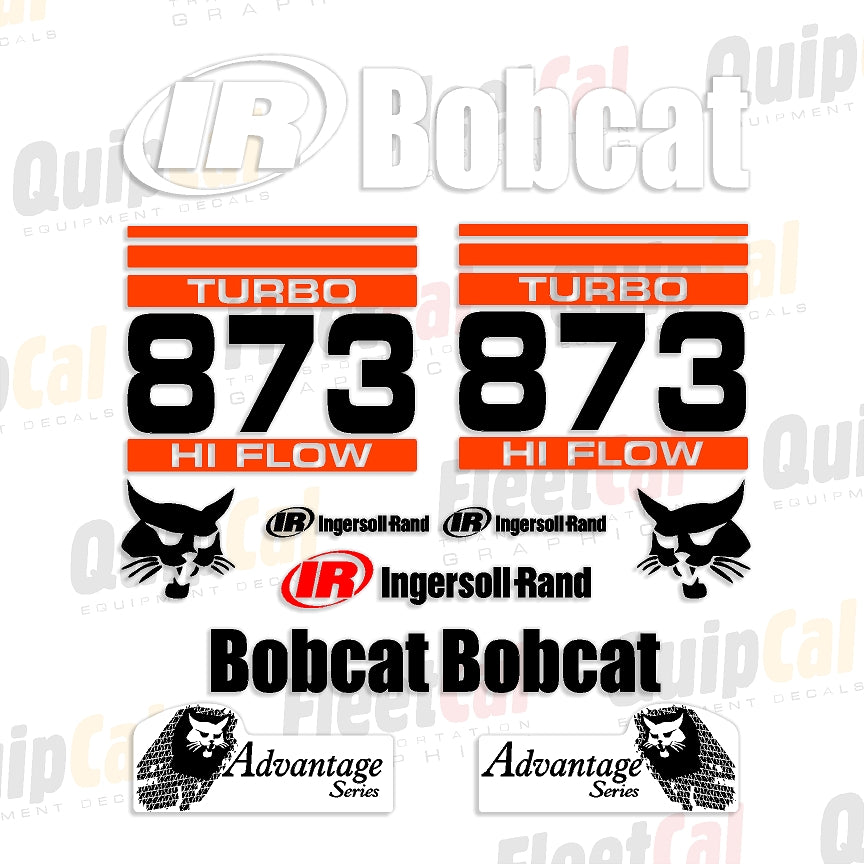 Bobcat 873 G Series Skid Loader Marking Decal Set (Turbo / Hi Flow Mod ...