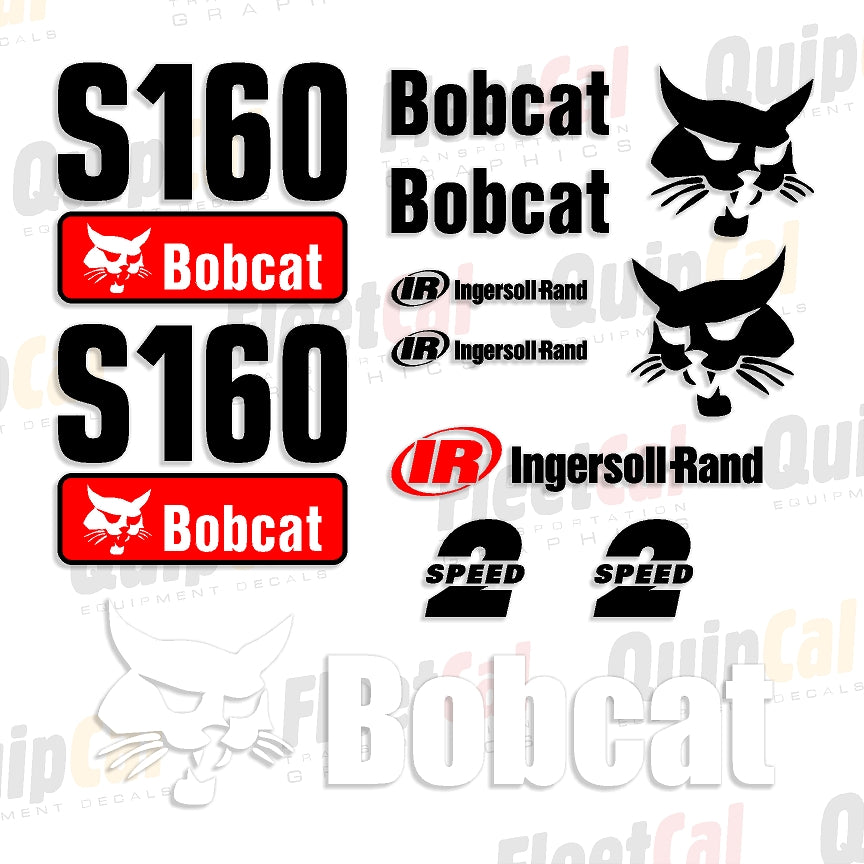 Bobcat S160 Skid Loader Late Model Marking Decal Set – Truck and ...