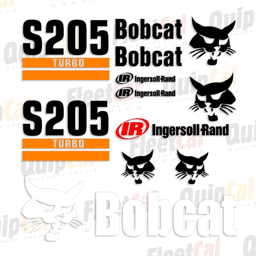 Bobcat S205 Skid Loader Early Model Marking Decal Set (Turbo) – Truck ...