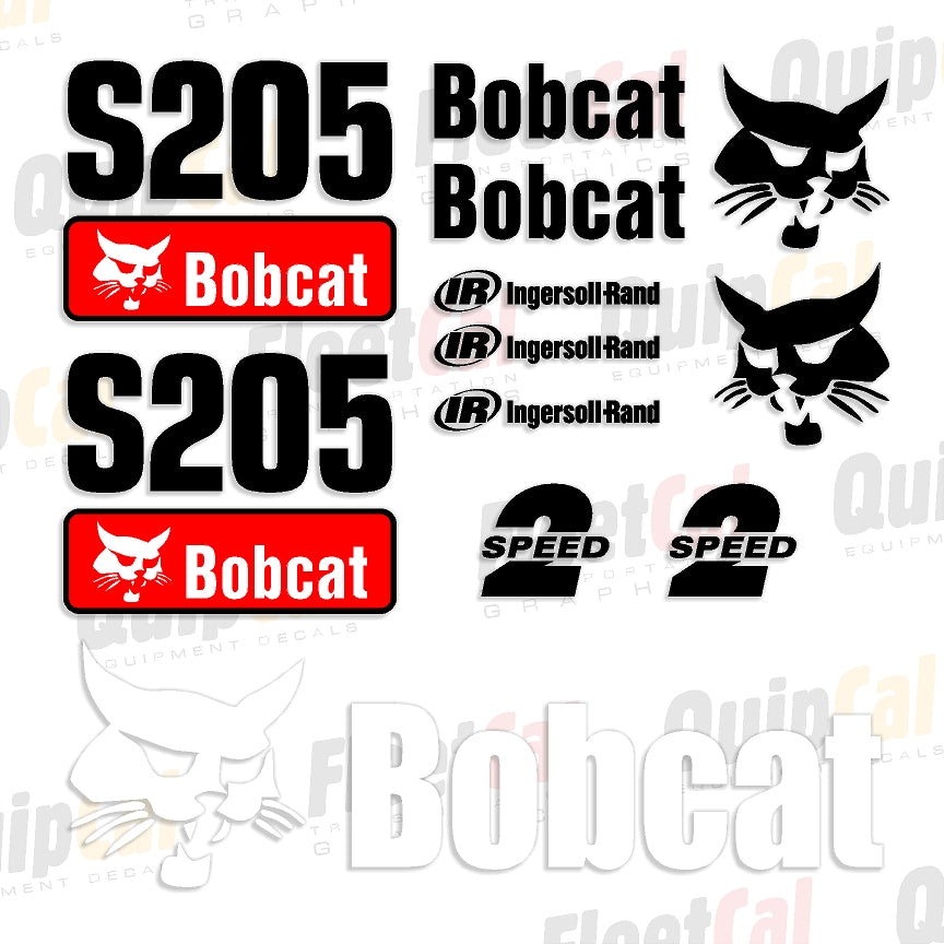 Bobcat S205 Skid Loader Late Model Marking Decal Set – Truck and ...