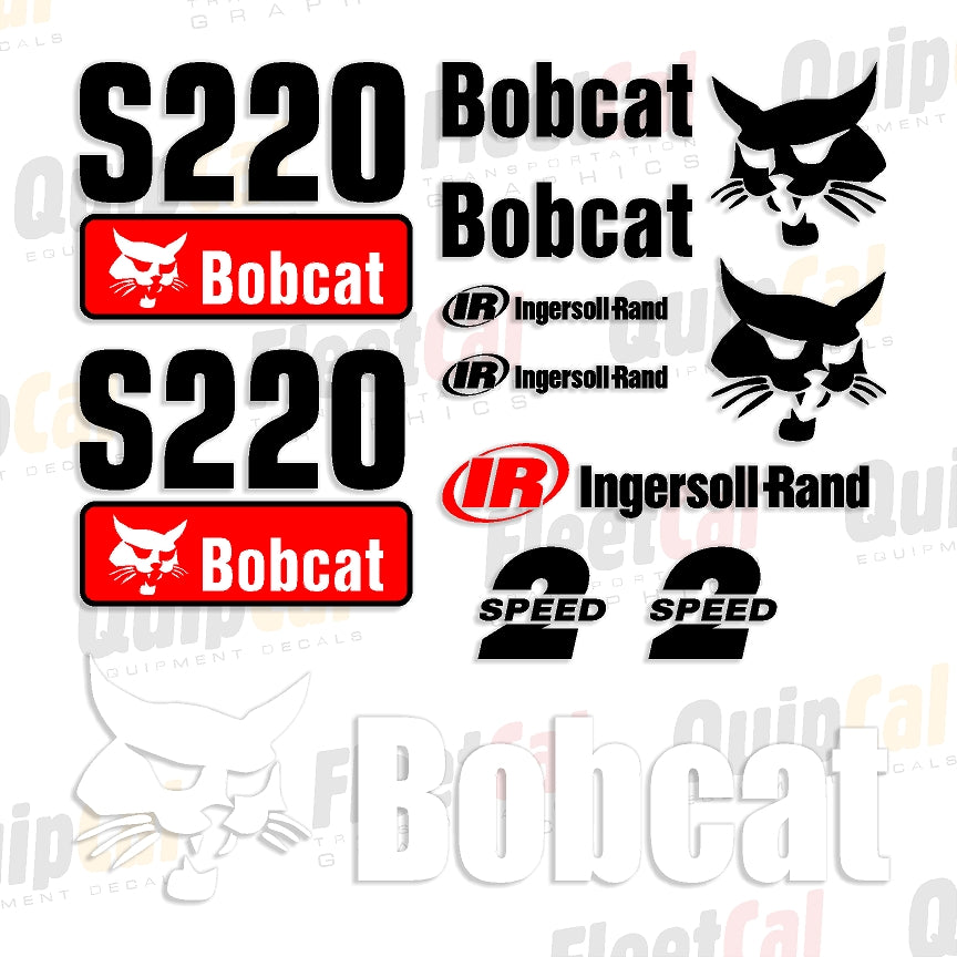 Bobcat S220 Skid Loader Late Model Marking Decal Set – Truck and ...