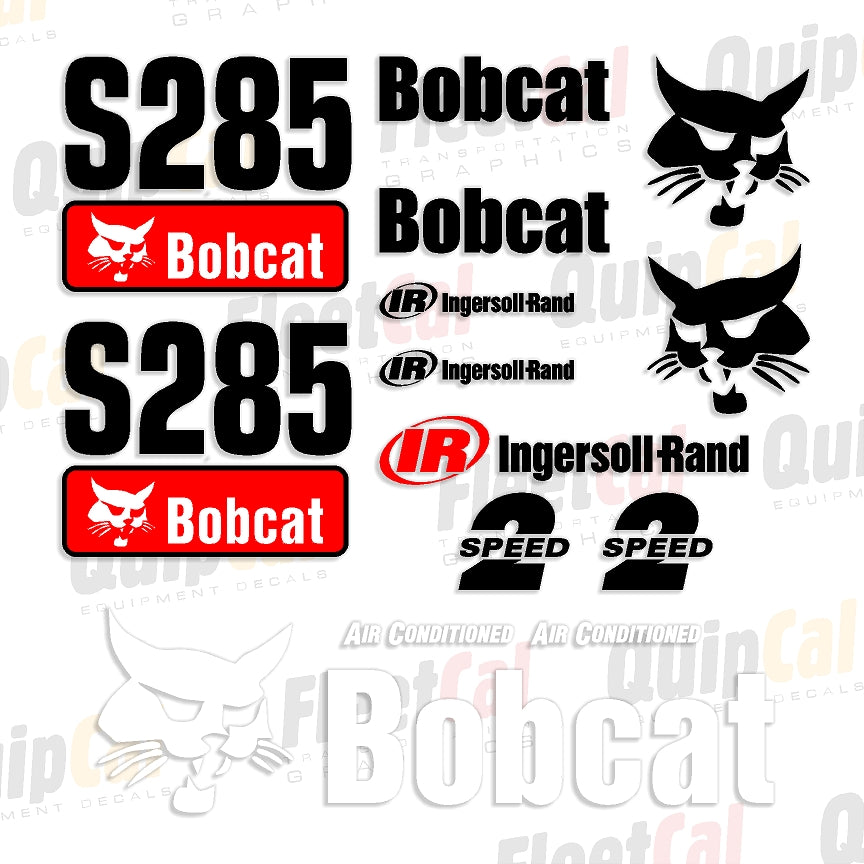 Bobcat S285 Skid Loader Late Model Marking Decal Set – Truck and ...