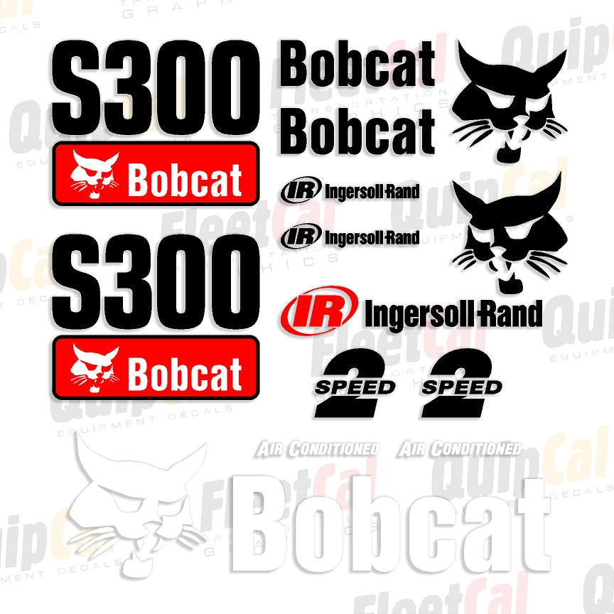 Bobcat S300 Skid Loader Late Model Marking Decal Set – Truck and ...