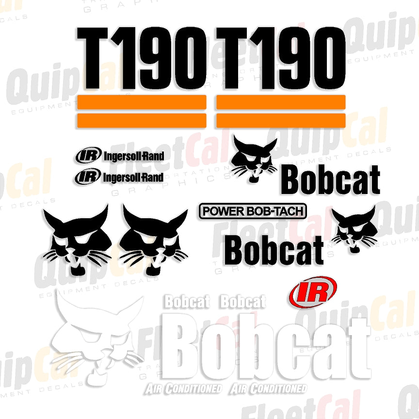 Bobcat T190 Compact Track Loader Early Model Marking Decal Set – Truck ...