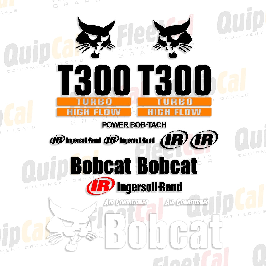 Bobcat T300 Compact Track Loader Early Model Marking Decal Set (Turbo ...
