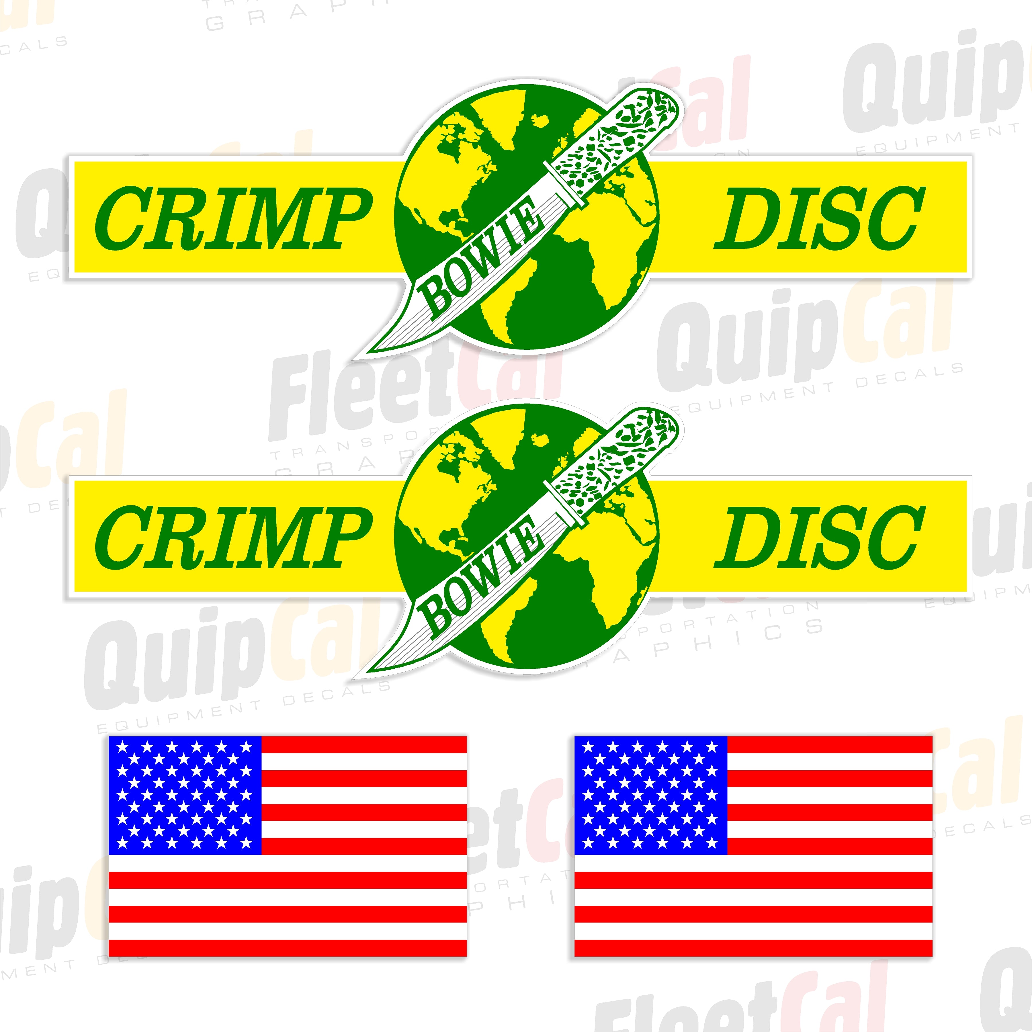 Bowie Crimp Disc Marking Decal Set – Truck and Equipment Decals