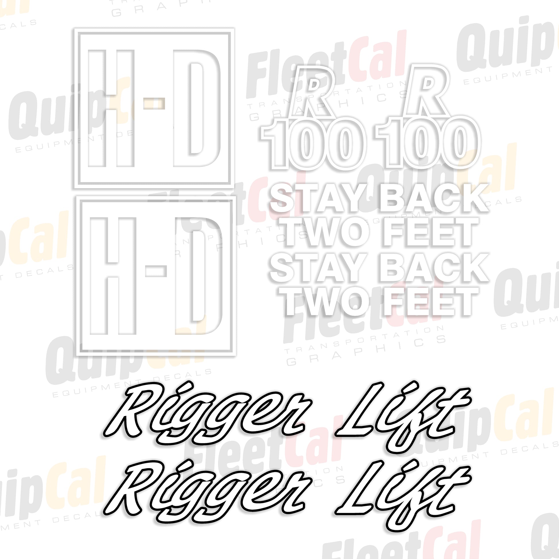 Bristol Rigger Lift R100 Forklift Decal Set – Truck and Equipment Decals