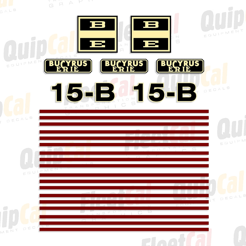 Bucyrus Erie 15-B Marking Decal Set – Truck and Equipment Decals