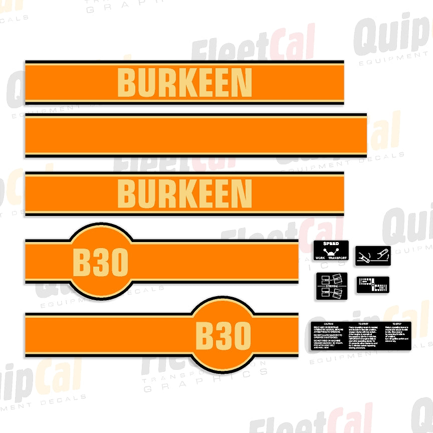 Burkeen B30 Trencher Marking Decal Set – Truck and Equipment Decals