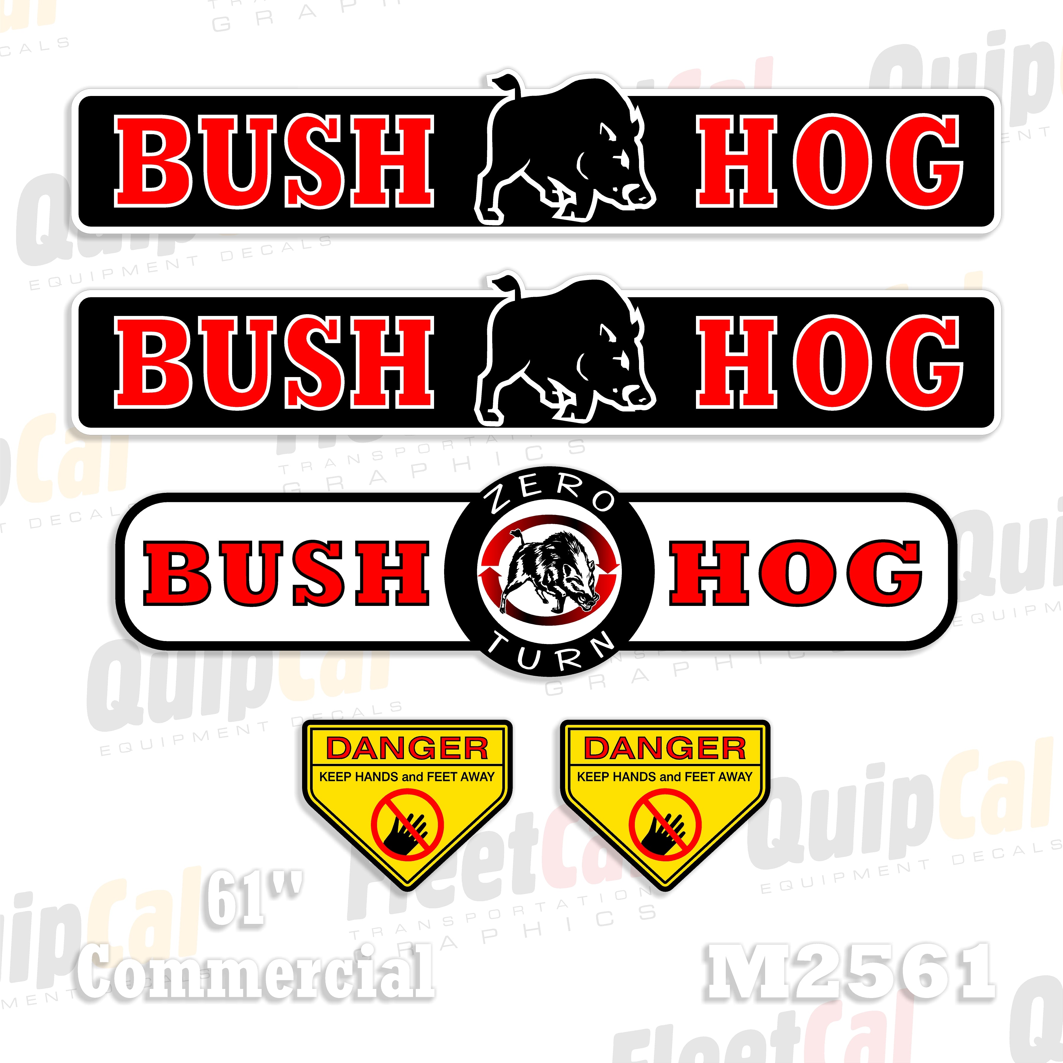 Bush Hog M2561K Zero Turn Mower Decal Set – Truck and Equipment Decals