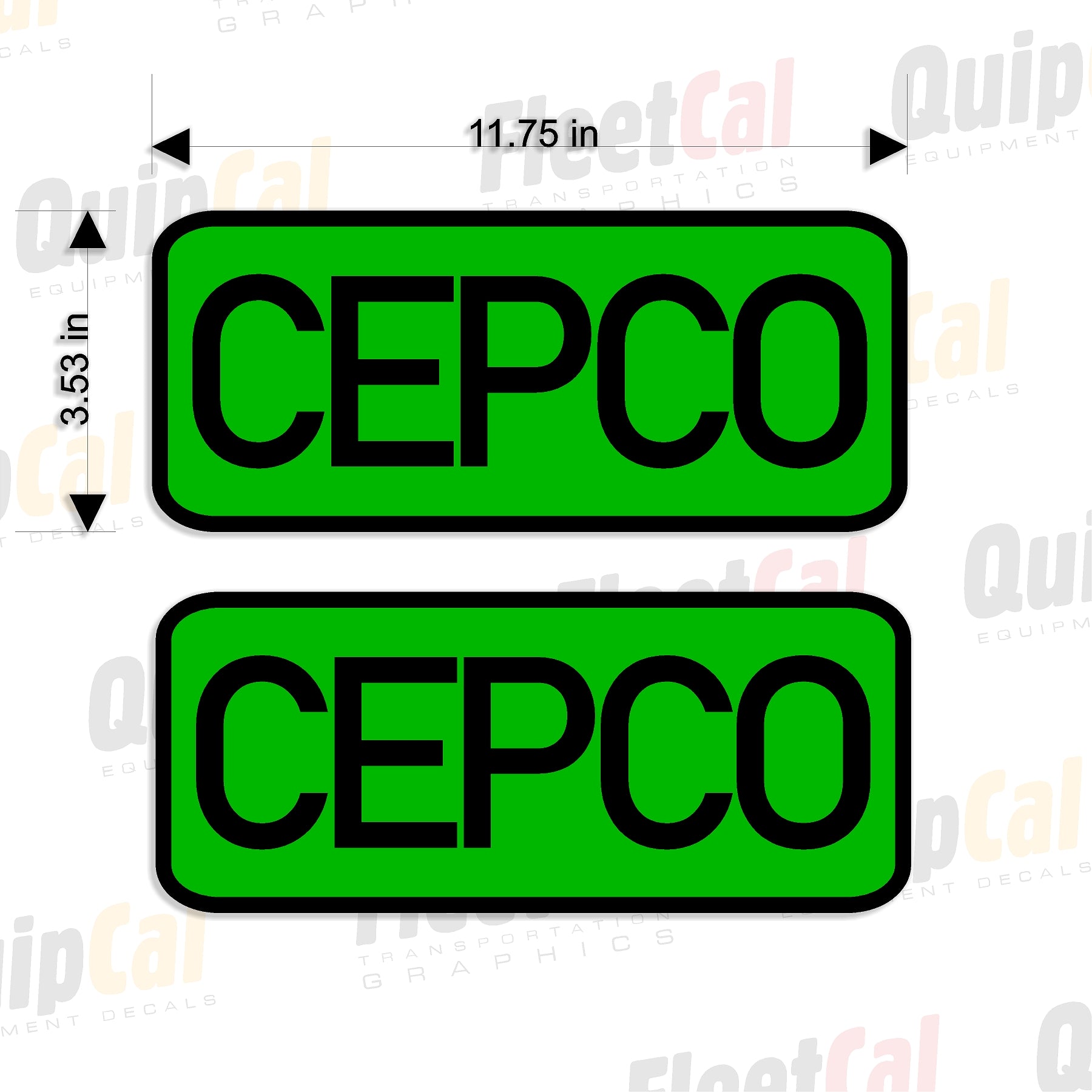 CEPCO Logo Decals (1 PAIR - Green) – Truck and Equipment Decals