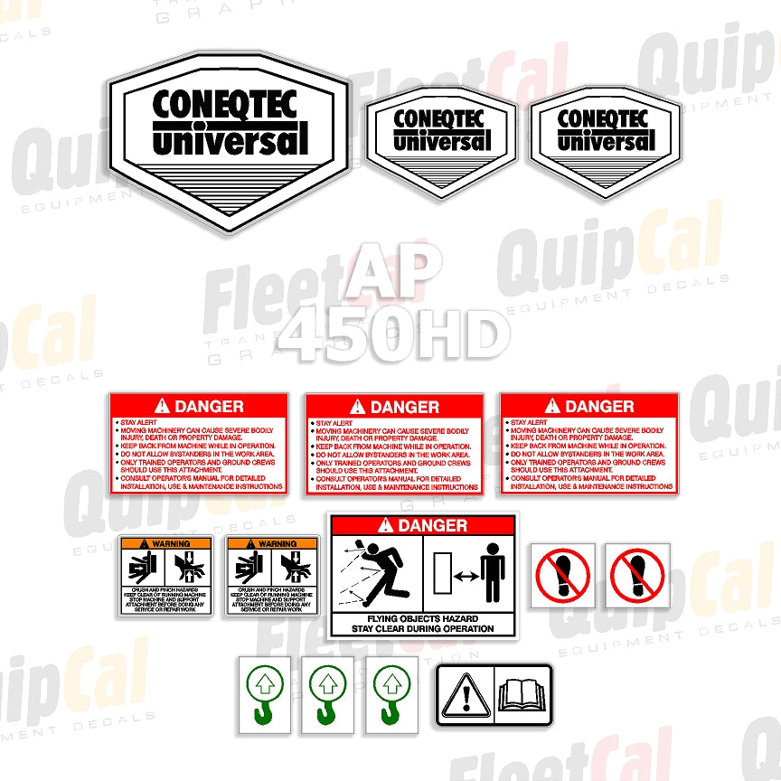 Coneqtec Universal AP450 Cold Plane Marking Decal Set – Truck and ...