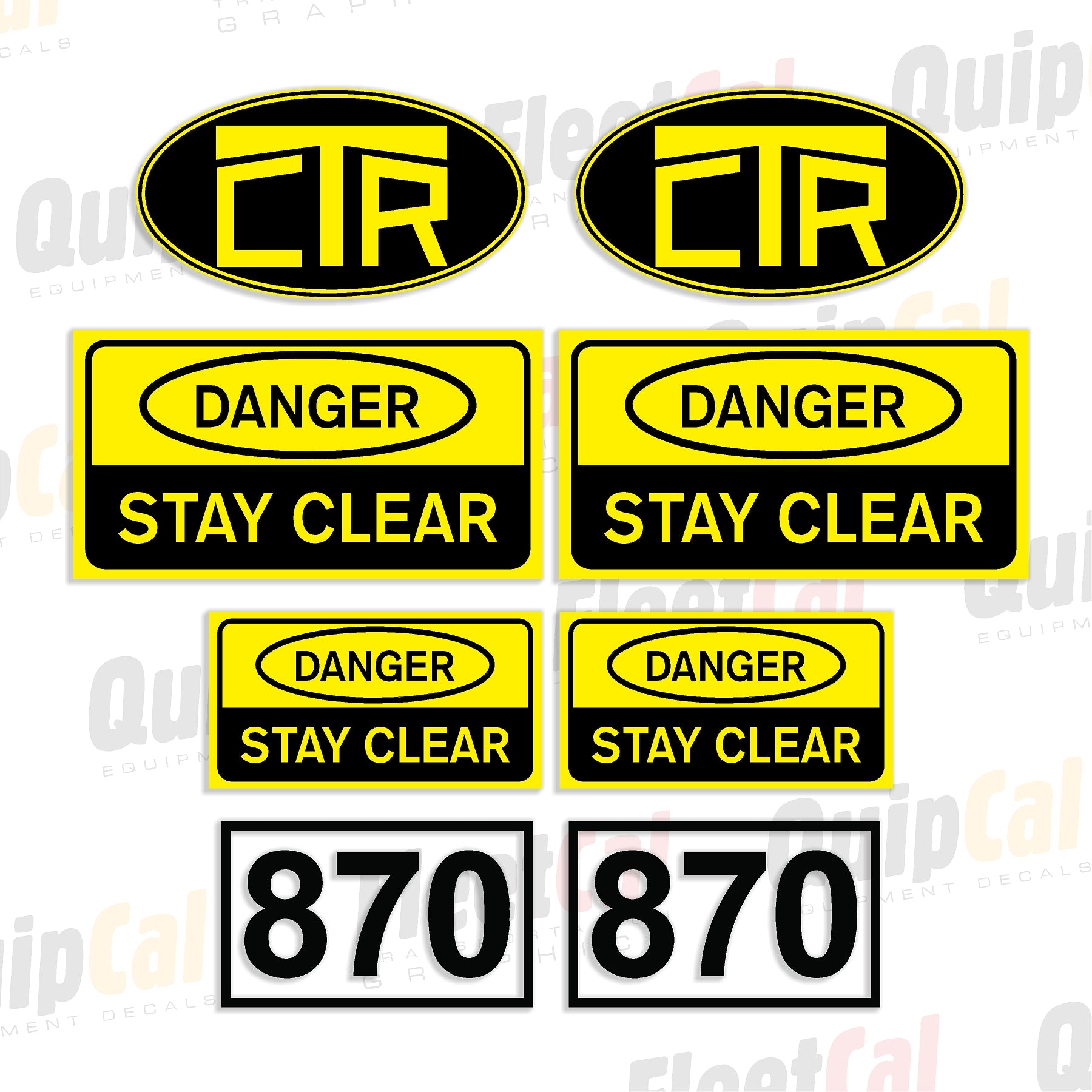 CTR 870 Decal Set – Truck and Equipment Decals