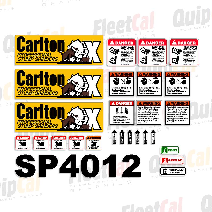 Carlton SP4012 Stump Grinder Marking Decal Set – Truck and Equipment Decals