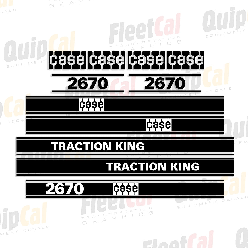 Case 2670 Traction King Tractor Marking Decal Set – Truck and Equipment ...