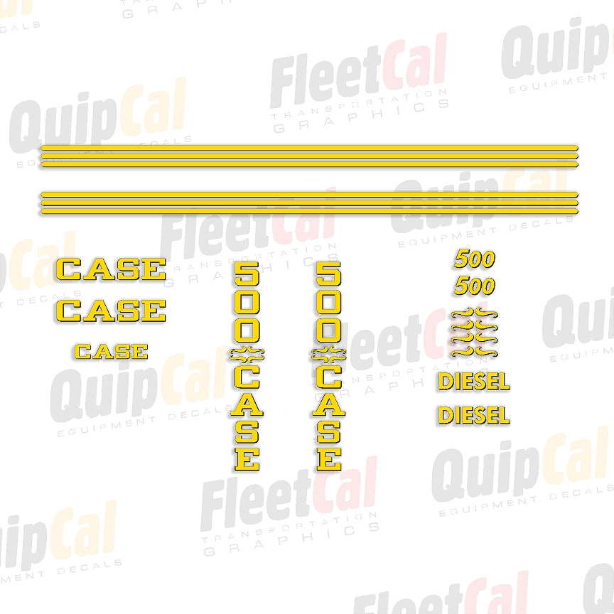 Case 500 Diesel Tractor Marking Decal Set – Truck and Equipment Decals