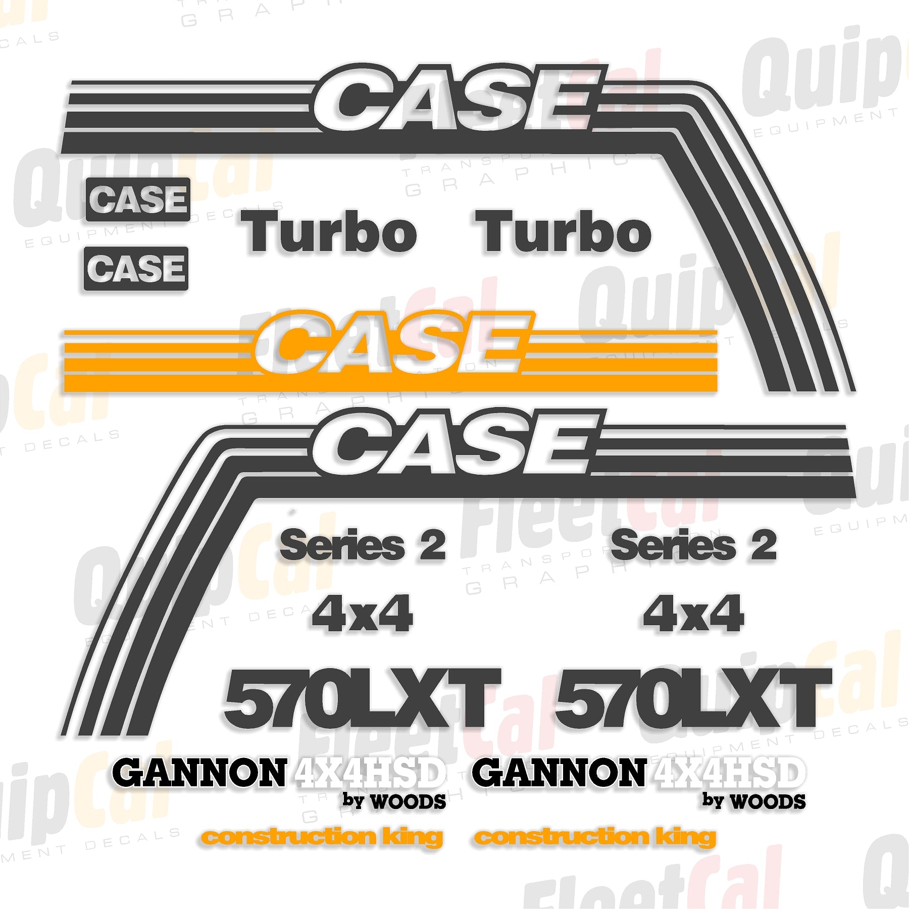 Case 570L XT Enclosed Cab Decal Set – Truck and Equipment Decals