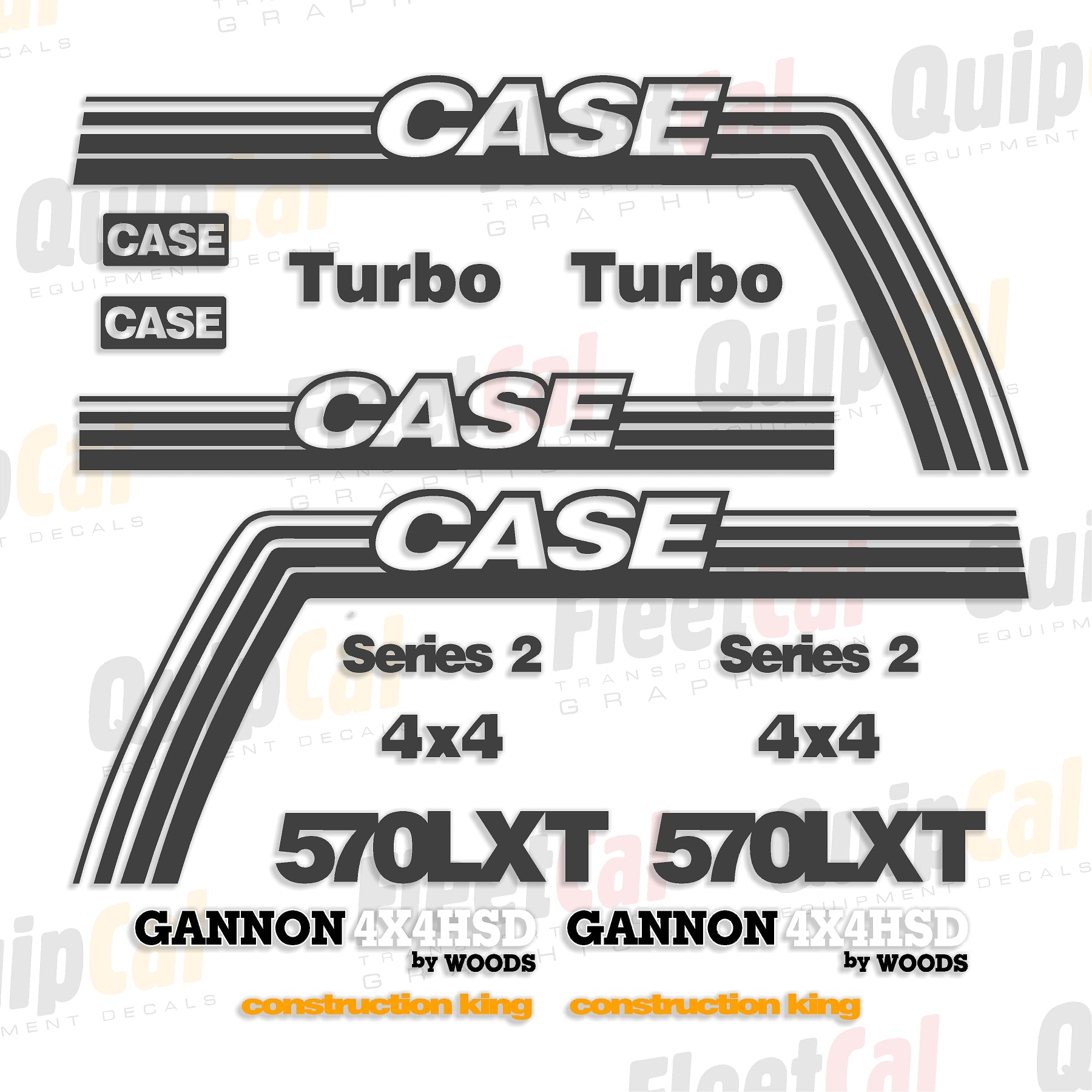Case 570L XT Open Cab Decal Set – Truck and Equipment Decals