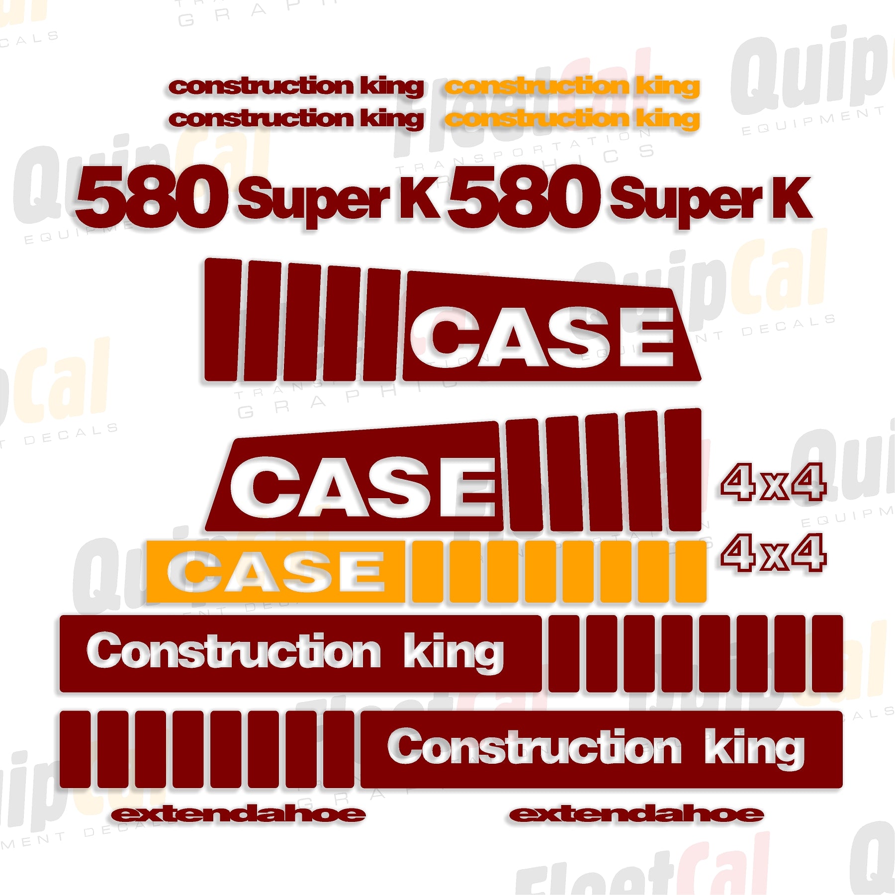 Case 580 Super K Extendahoe Decal Set – Truck and Equipment Decals