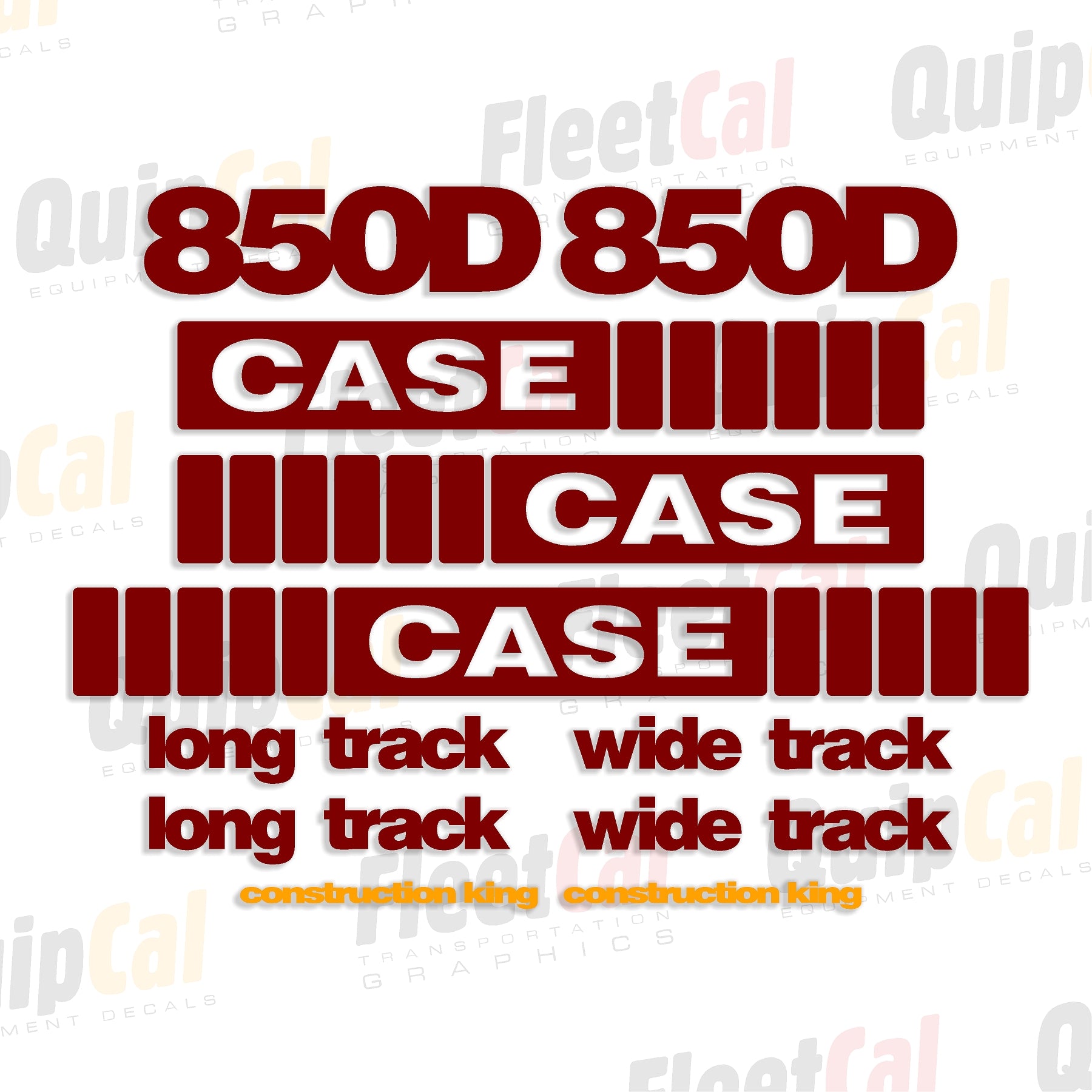 Case 850D Marking Decal Set – Truck and Equipment Decals