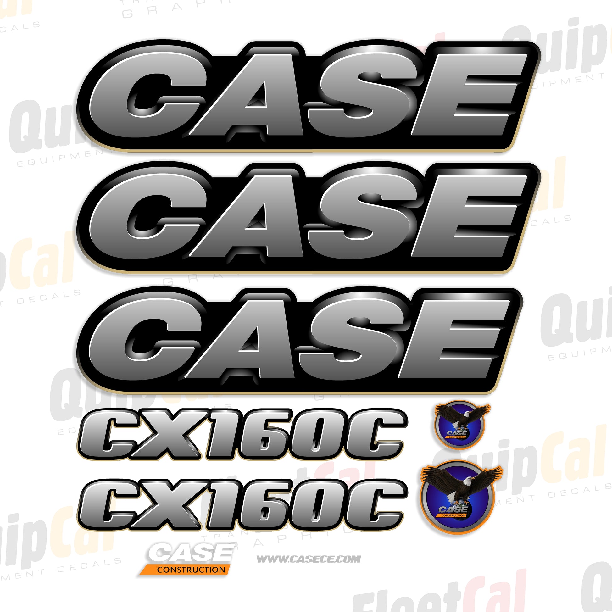Case CX160C Excavator Decal Set – Truck and Equipment Decals