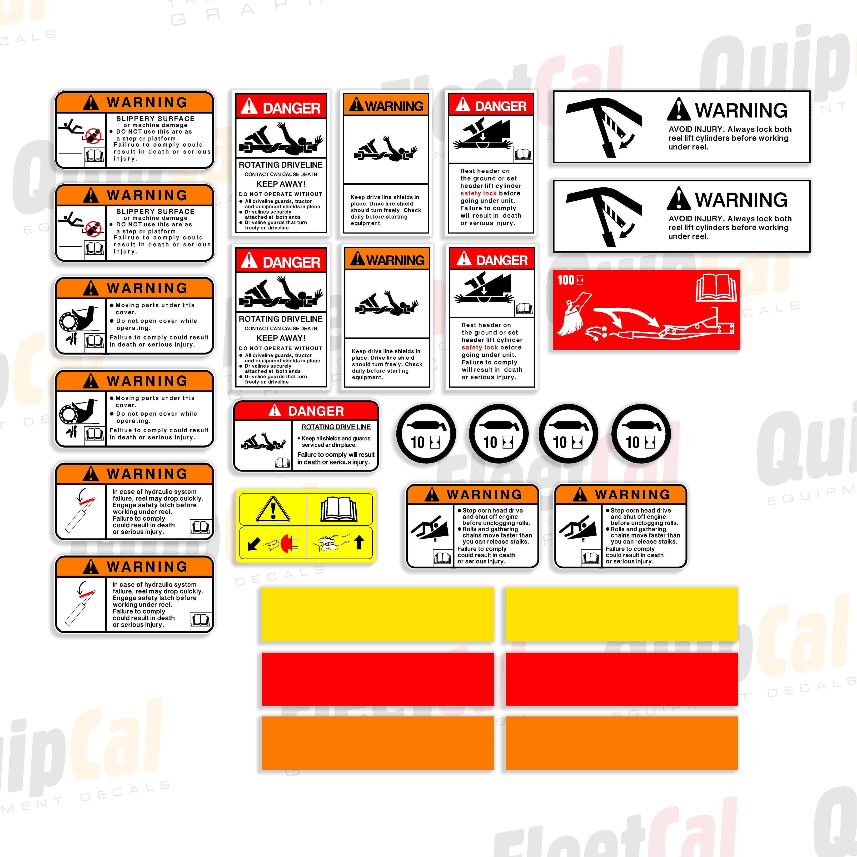 Case IH Combine Corn Header Safety Decal Set – Truck and Equipment Decals