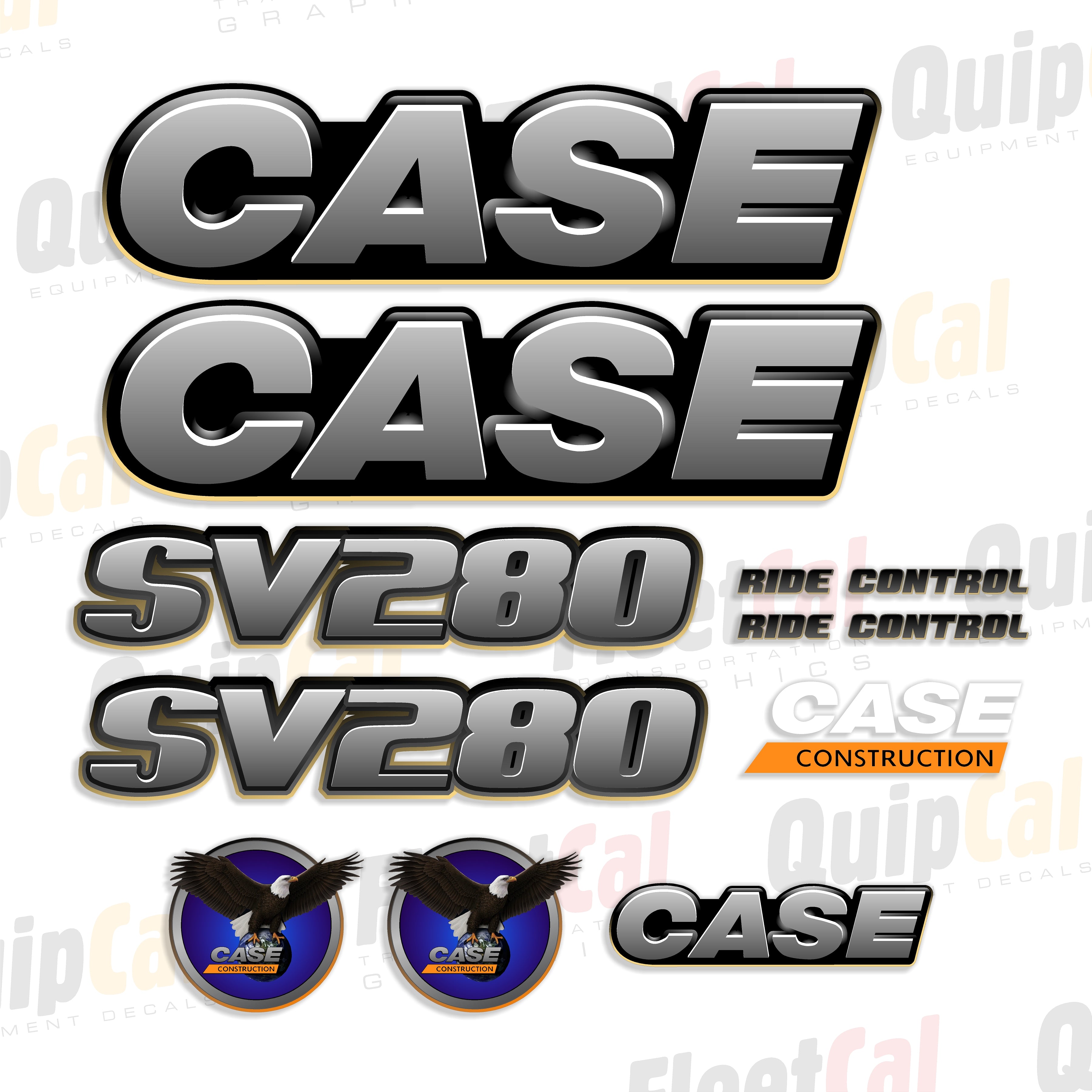 Case SV280 Skid Loader 2012 - 2016 Model Decal Set – Truck and ...