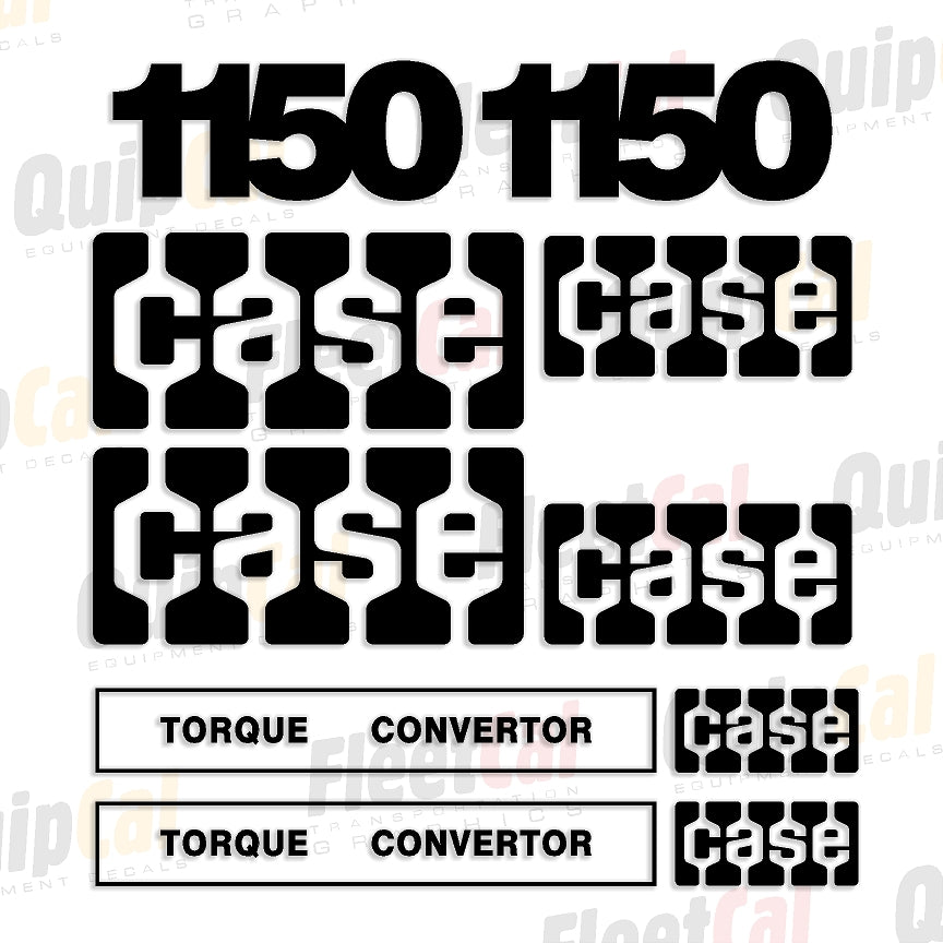 Case 1150 Dozer Marking Decal Set – Truck and Equipment Decals
