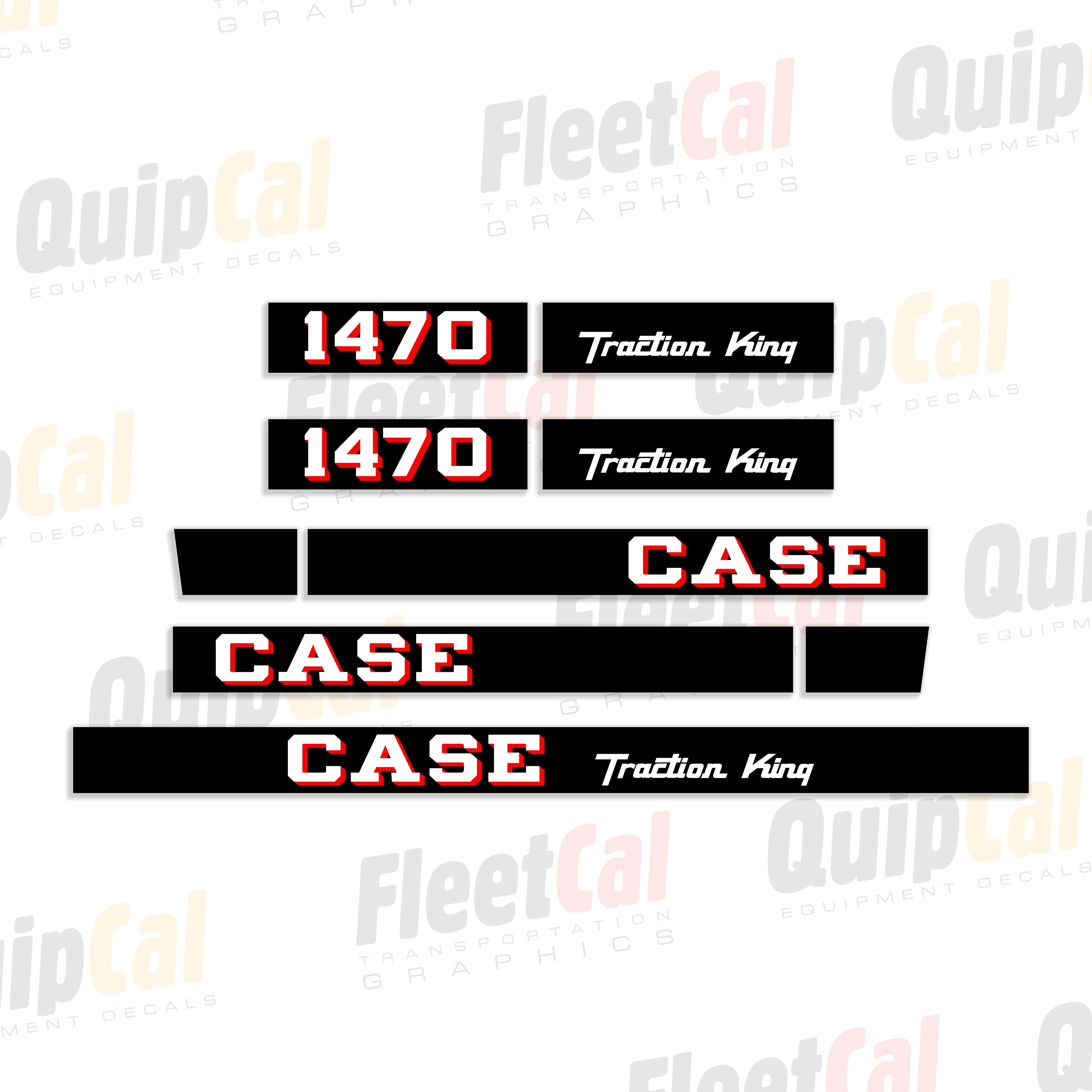 Case 1470 Traction King Tractor Early Model Marking Decal Set – Truck ...