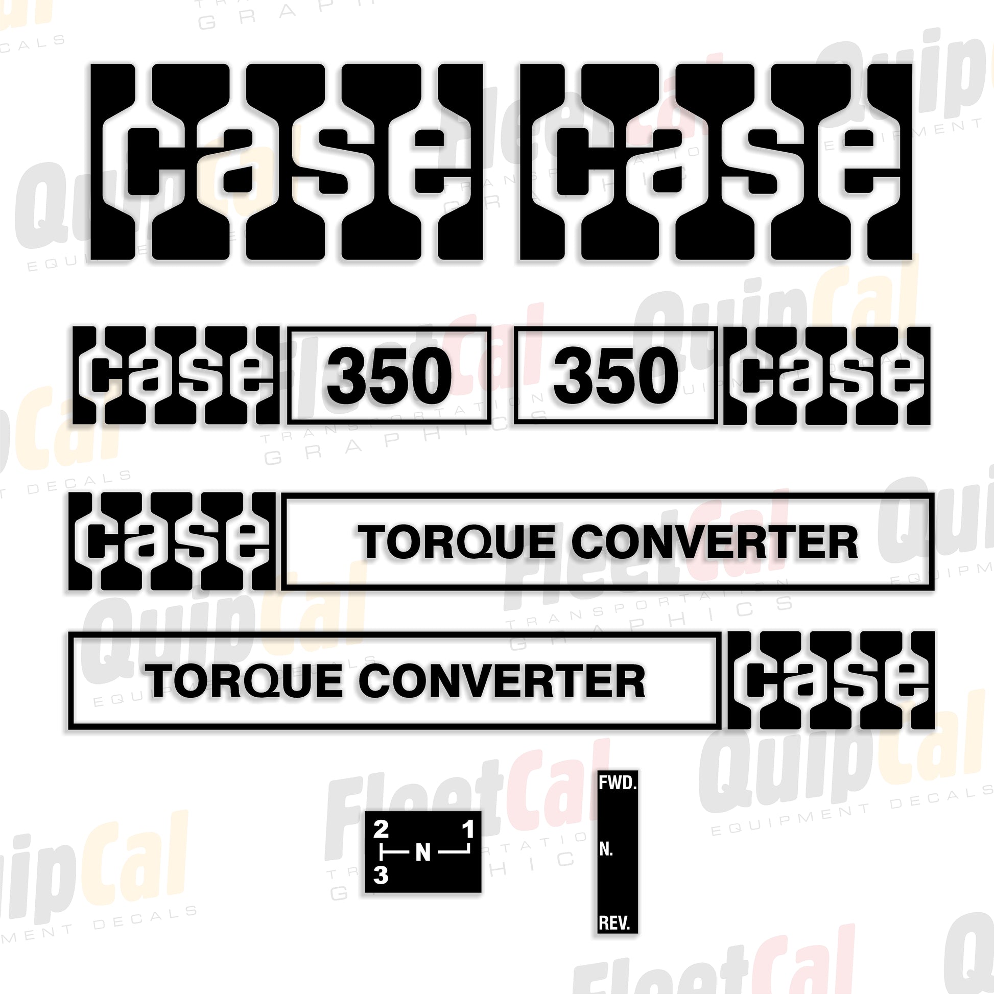 Case 350 Torque Converter Dozer Marking Decal Set – Truck and Equipment ...