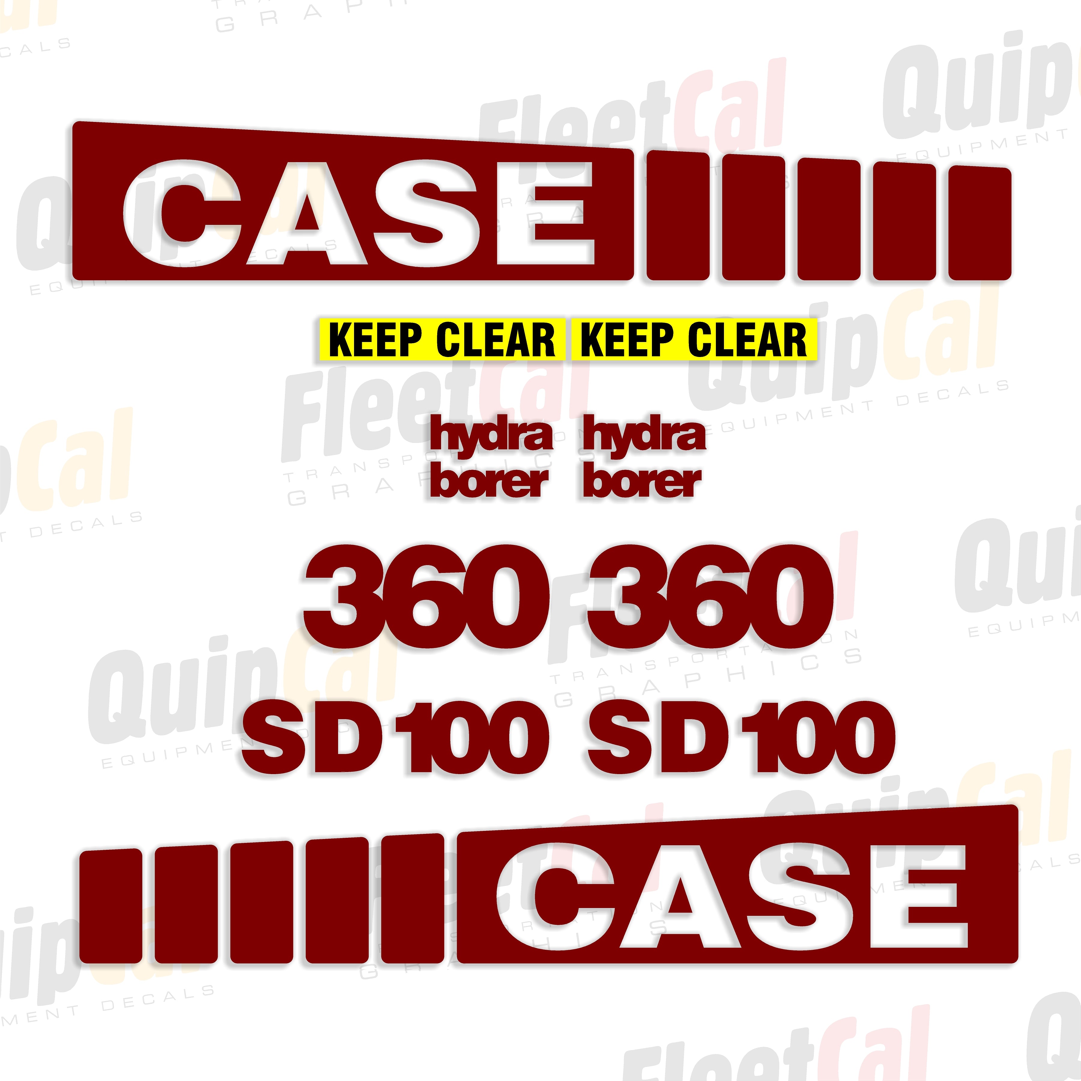 Case 360 Trencher Early Model Marking Decal Set – Truck and Equipment ...