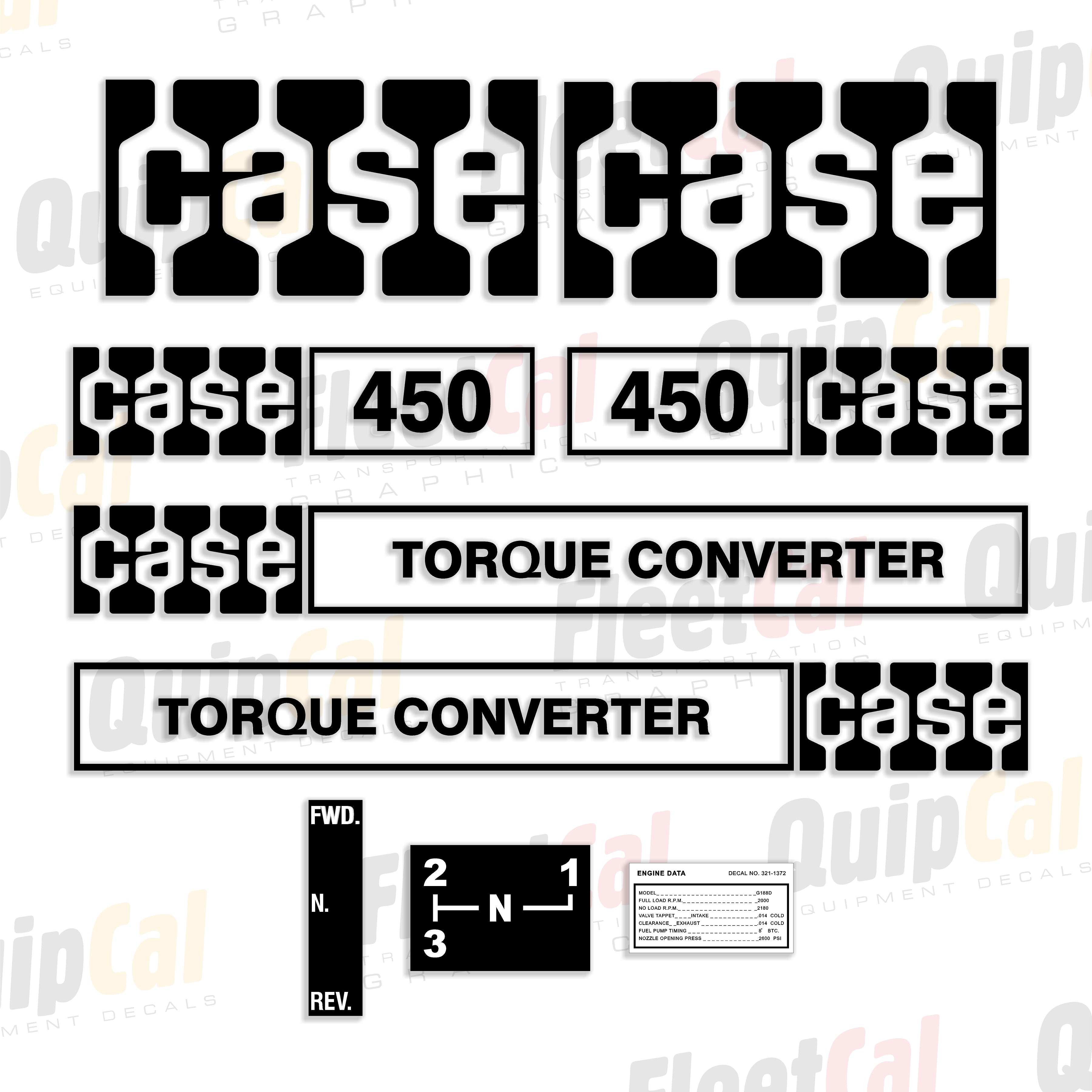 Case 450 Torque Converter Dozer Marking Decal Set – Truck and Equipment ...