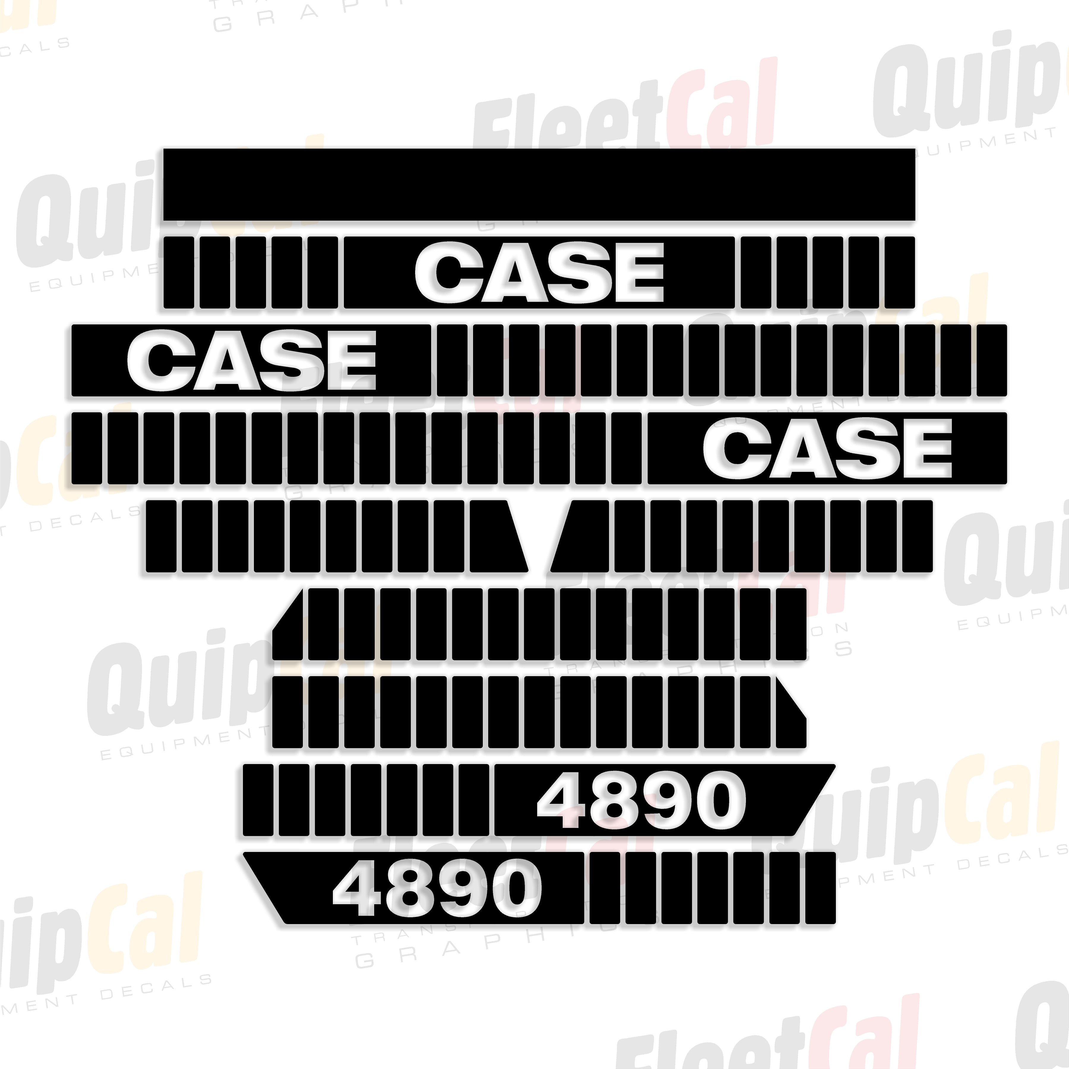 Case 590 Super M Backhoe Marking Decal Set (Series 1 & Series 2 Model ...