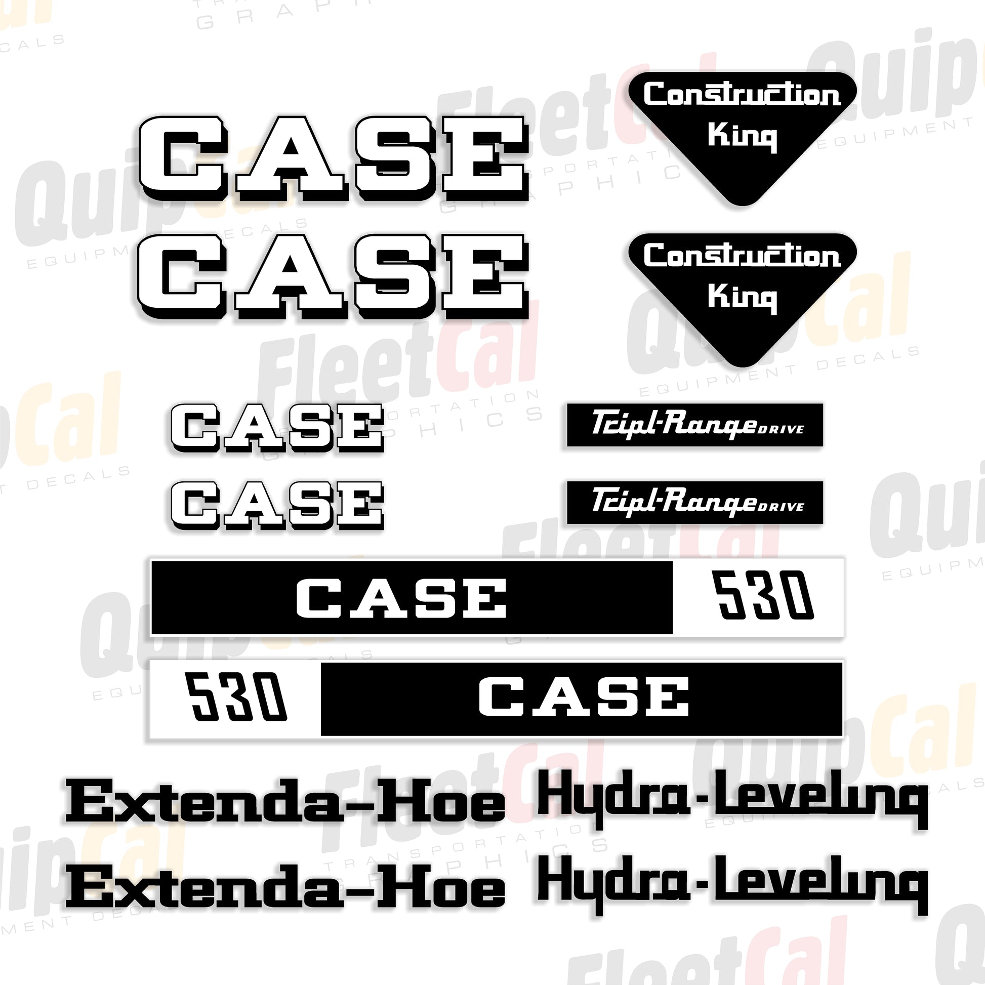 Case 530 Construction King Backhoe Marking Decal Set – Truck and ...