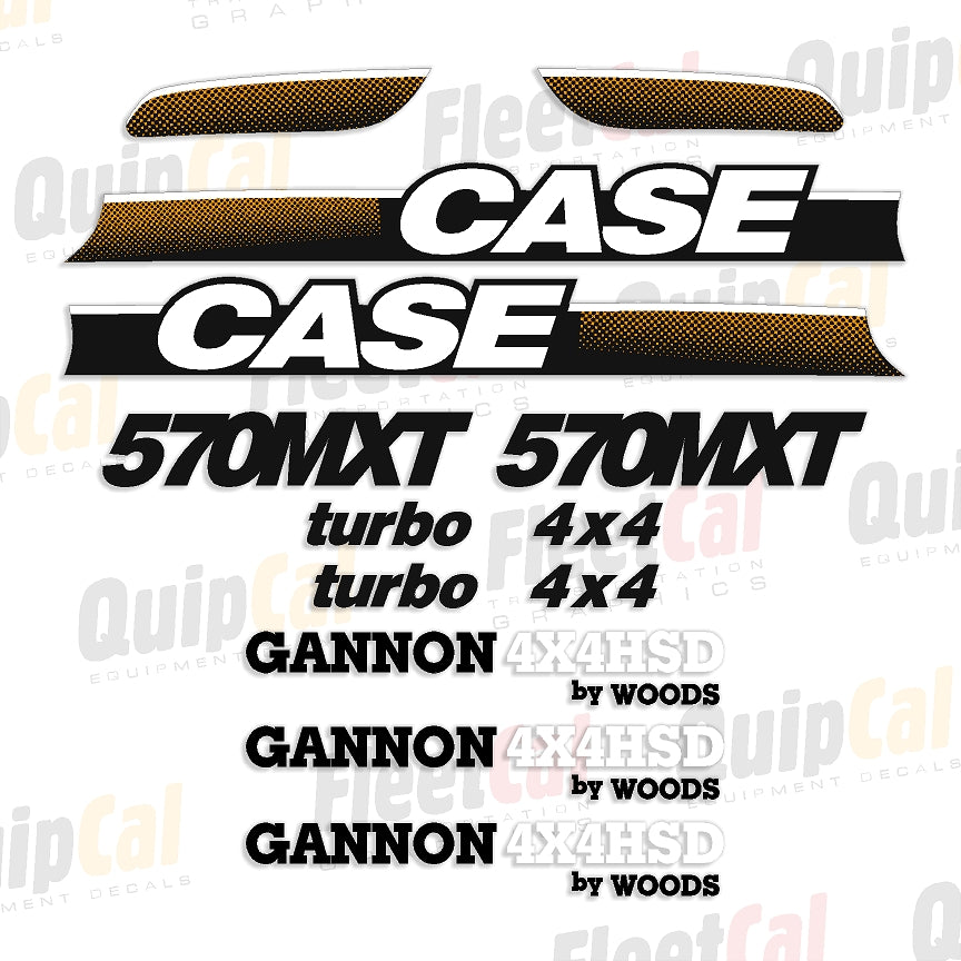 Case 570MXT Landscape Tractor with Gannon Box Blade Marking Decal Set ...