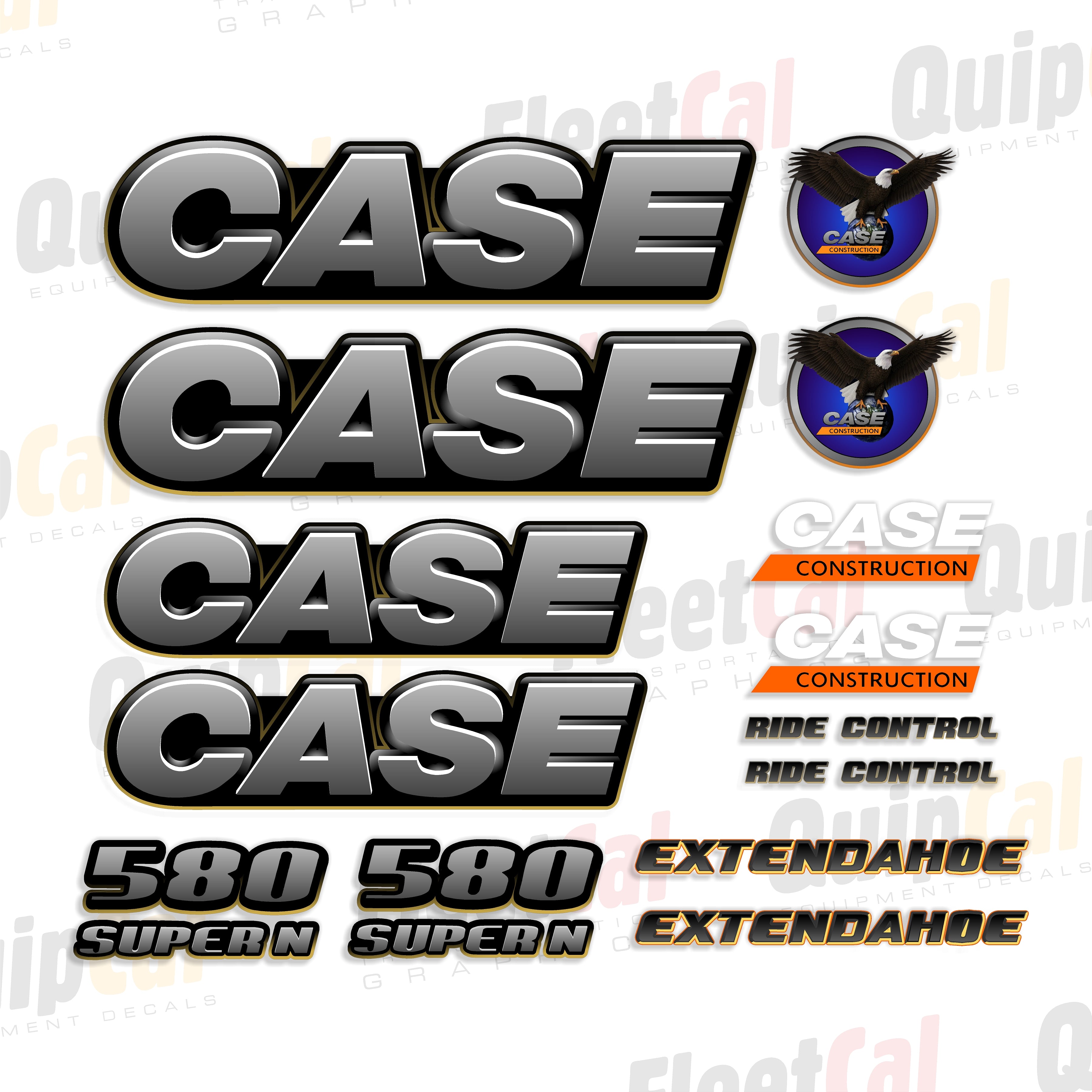 Case 580 Super N Backhoe 2012-2016 Model Marking Decal Set – Truck and ...