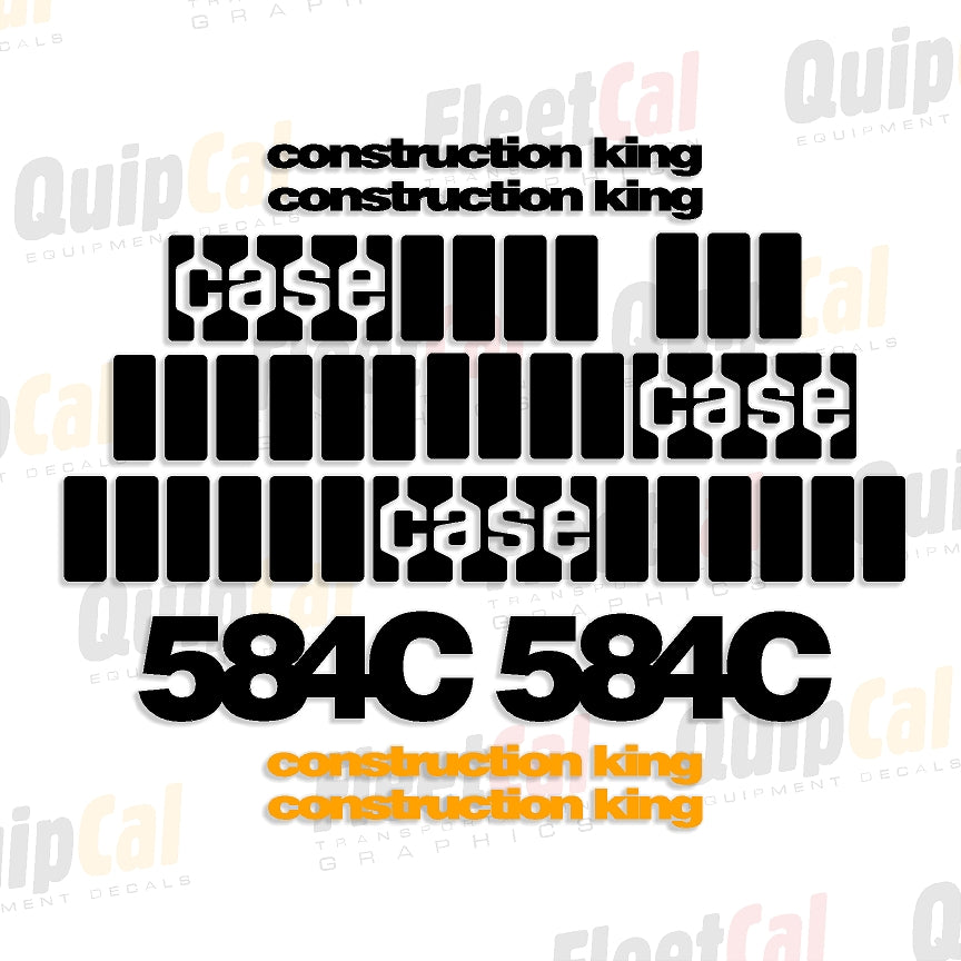 Case 584C Rough Terrain Forklift Early Model Marking Decal Set – Truck ...