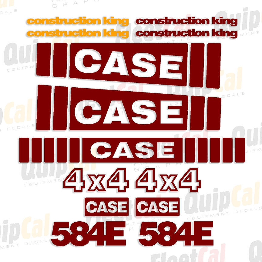 Case 584E Rough Terrain Forklift Marking Decal Set – Truck and ...