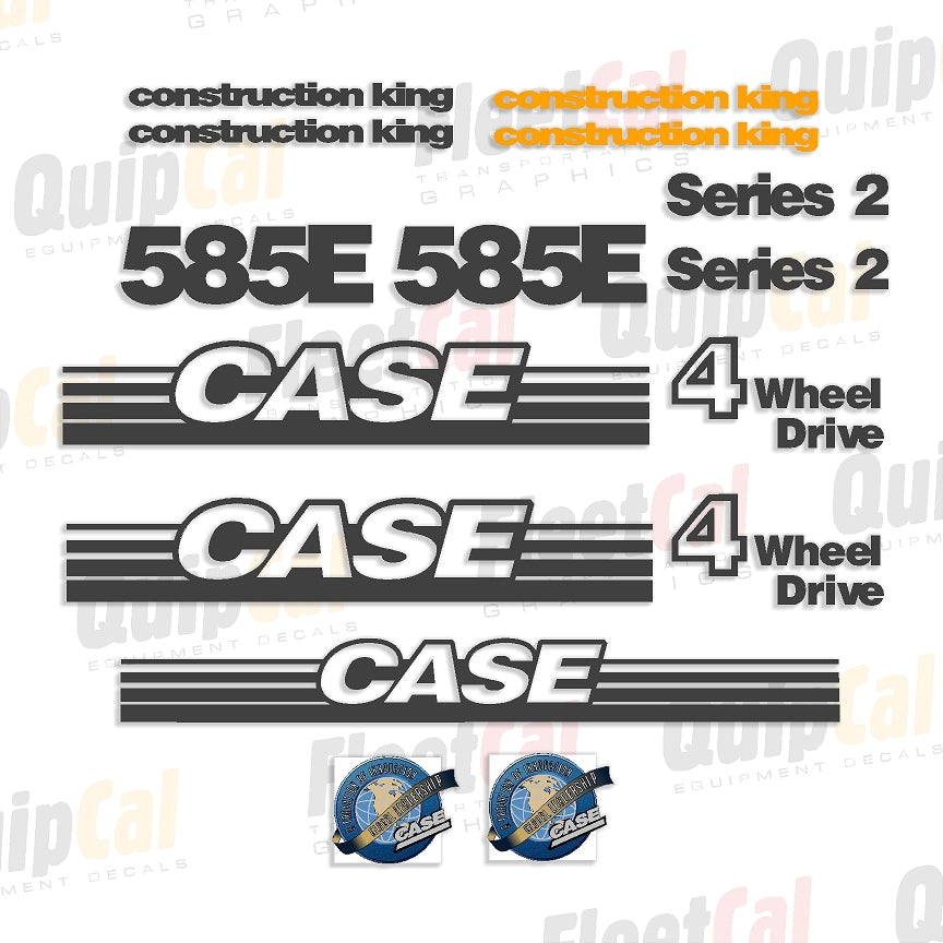 Case 585E Series 2 Rough Terrain Forklift Marking Decal Set 4 Wheel Dr ...