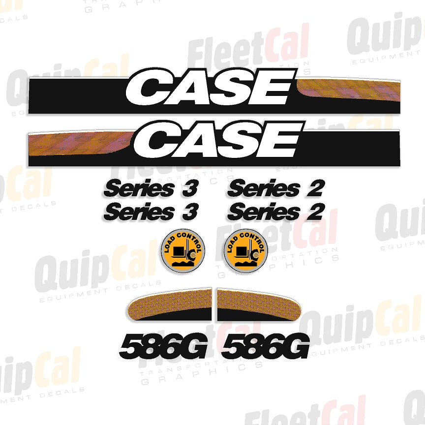 Case 586G Rough Terrain Forklift Marking Decal Set (Series 2 & Series ...