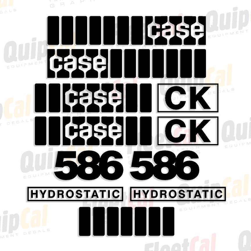 Case 586 CK Rough Terrain Forklift Marking Decal Set – Truck and ...
