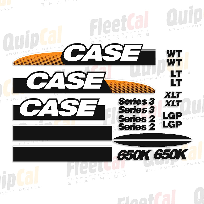 Case 650K Dozer Marking Decal Set – Truck and Equipment Decals