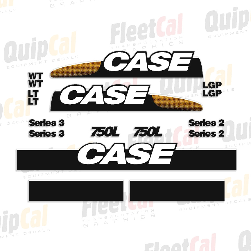 Case 750L Dozer Marking Decal Set – Truck and Equipment Decals