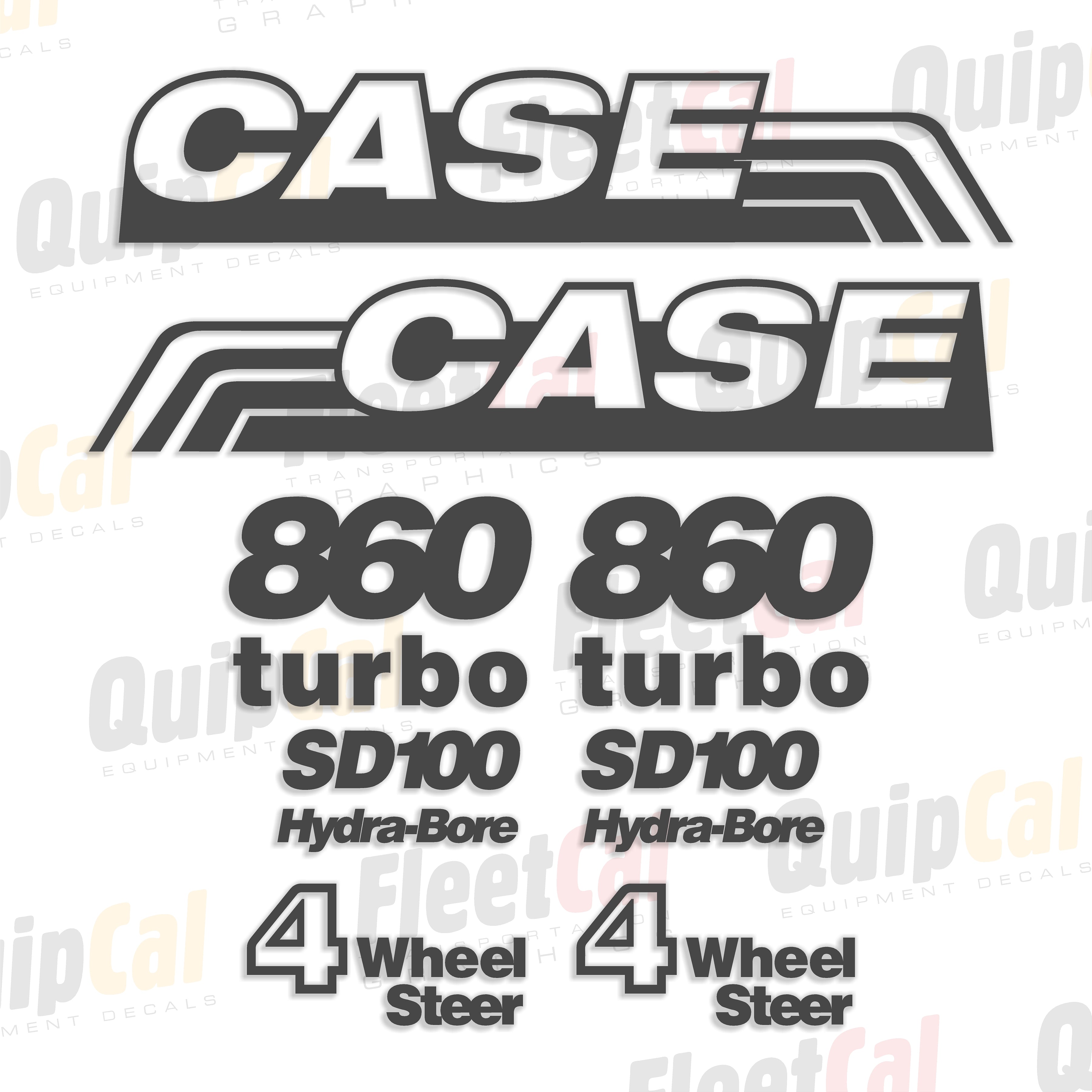 Case 860 Trencher Late Model Marking Decal Set – Truck and Equipment Decals